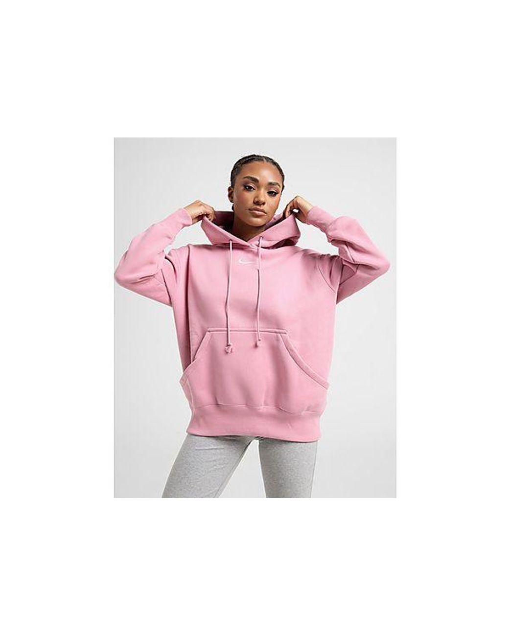 Nike Phoenix Oversized Hoodie in Pink | Lyst UK
