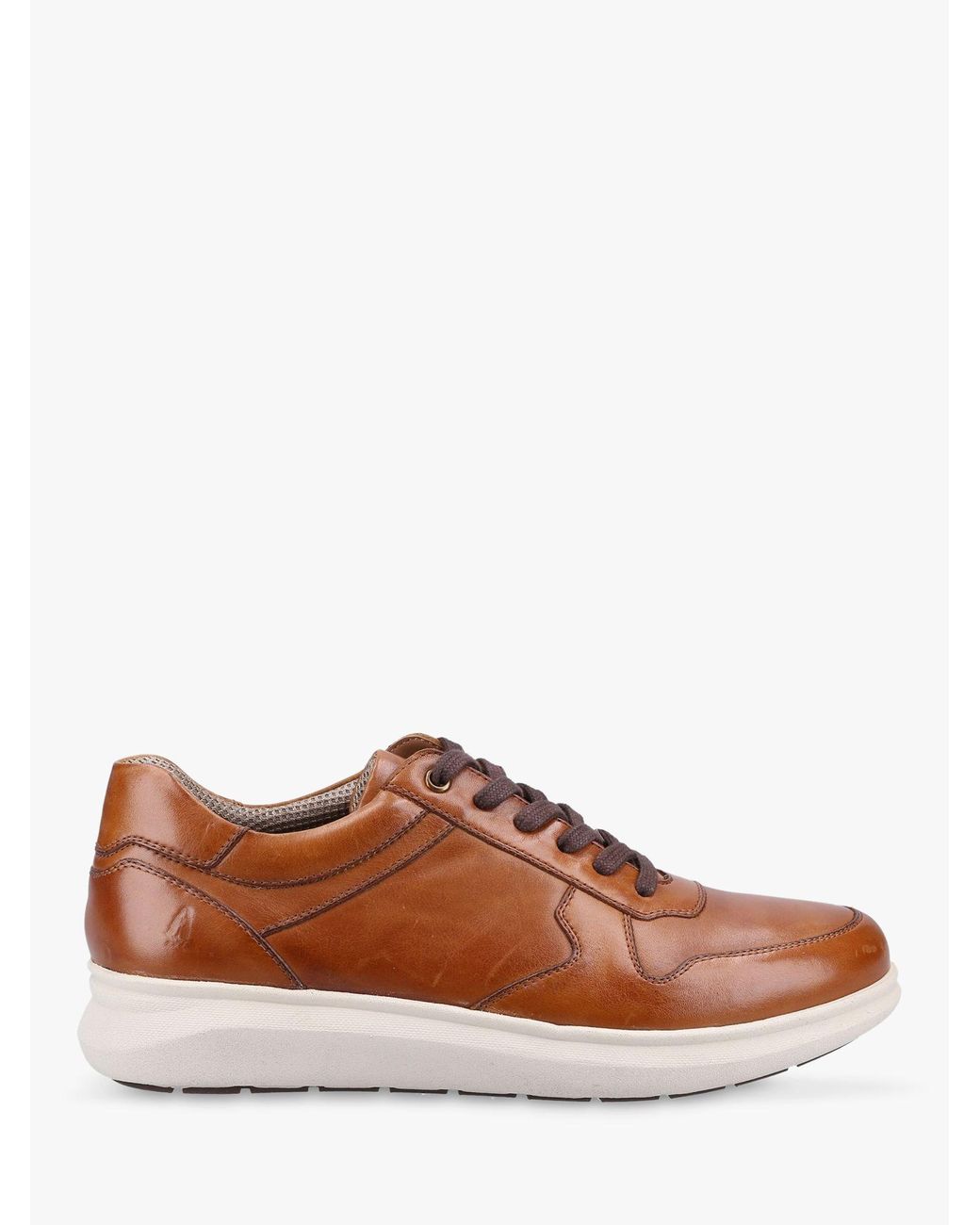 Hush Puppies Braxton Lace Up Leather Trainers in Brown for Men | Lyst UK