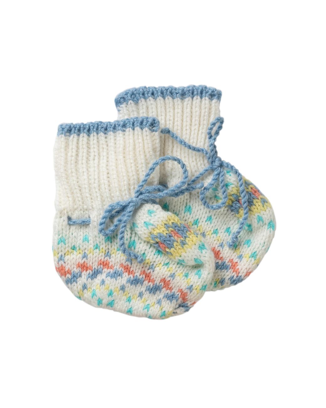 Johnstons of Elgin Fairisle Cashmere Baby Booties in Blue | Lyst