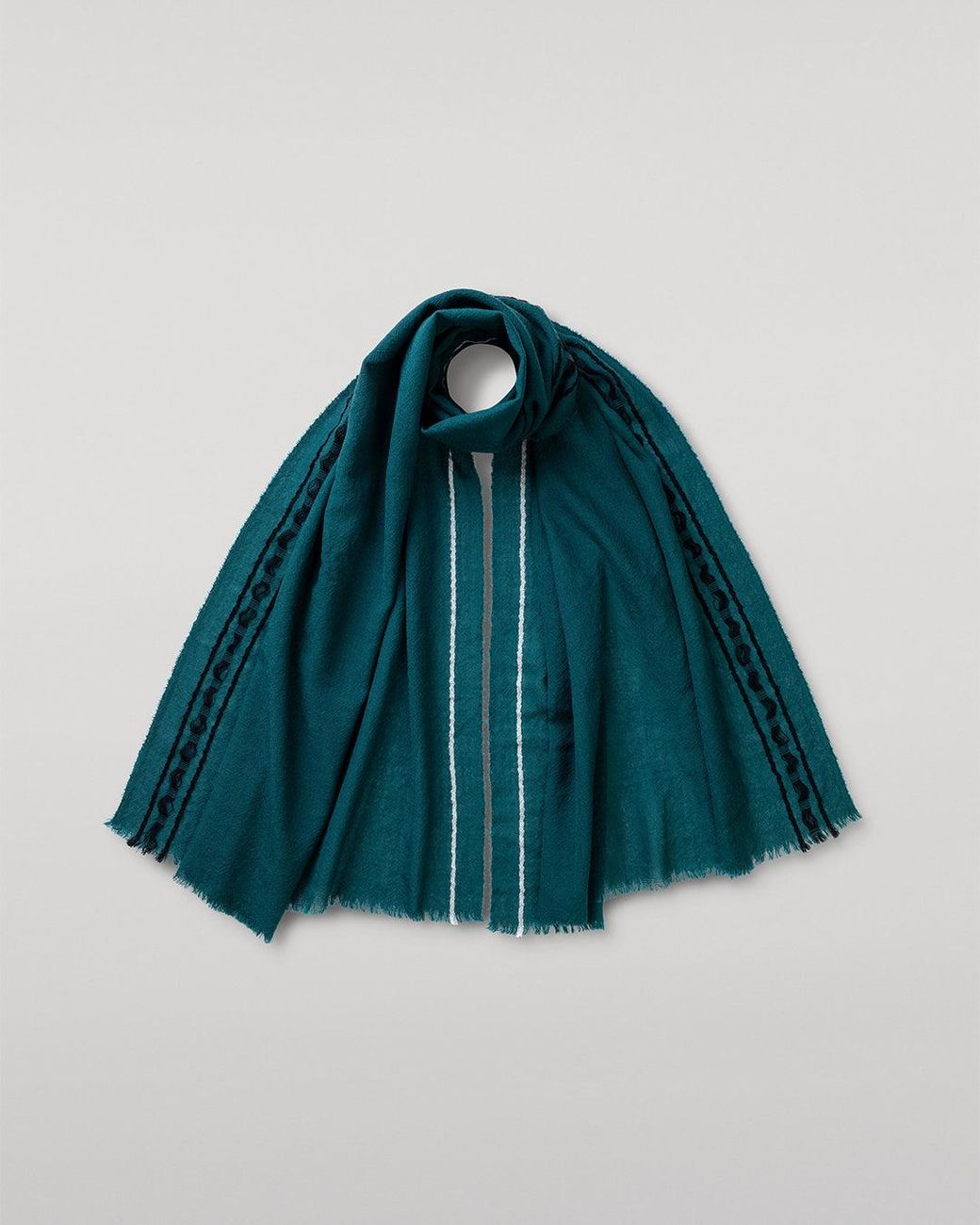 Johnstons of Elgin Cyrus Float Edge Scarf in Blue | Lyst UK