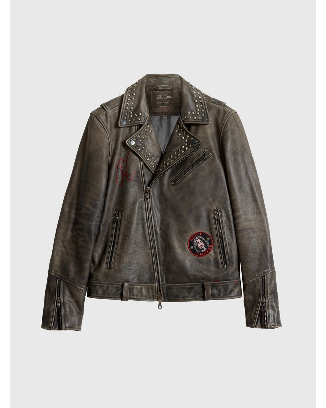 John Varvatos Alice Cooper Leather Biker for Men | Lyst