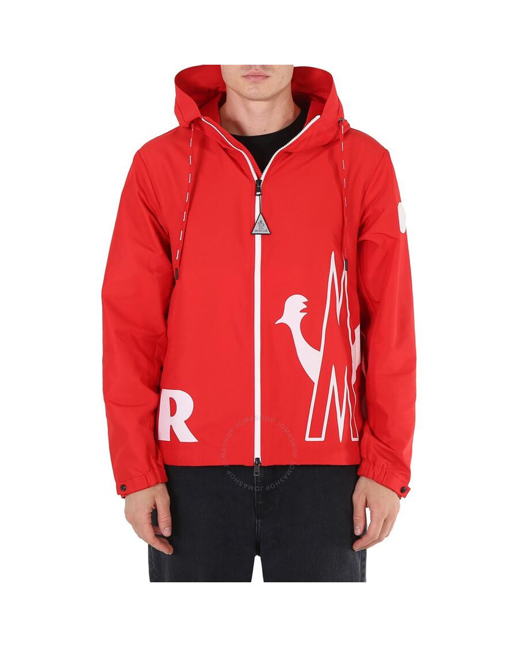 Moncler Mythos Micro-sport Nylon Logo Jacket in Red for Men | Lyst