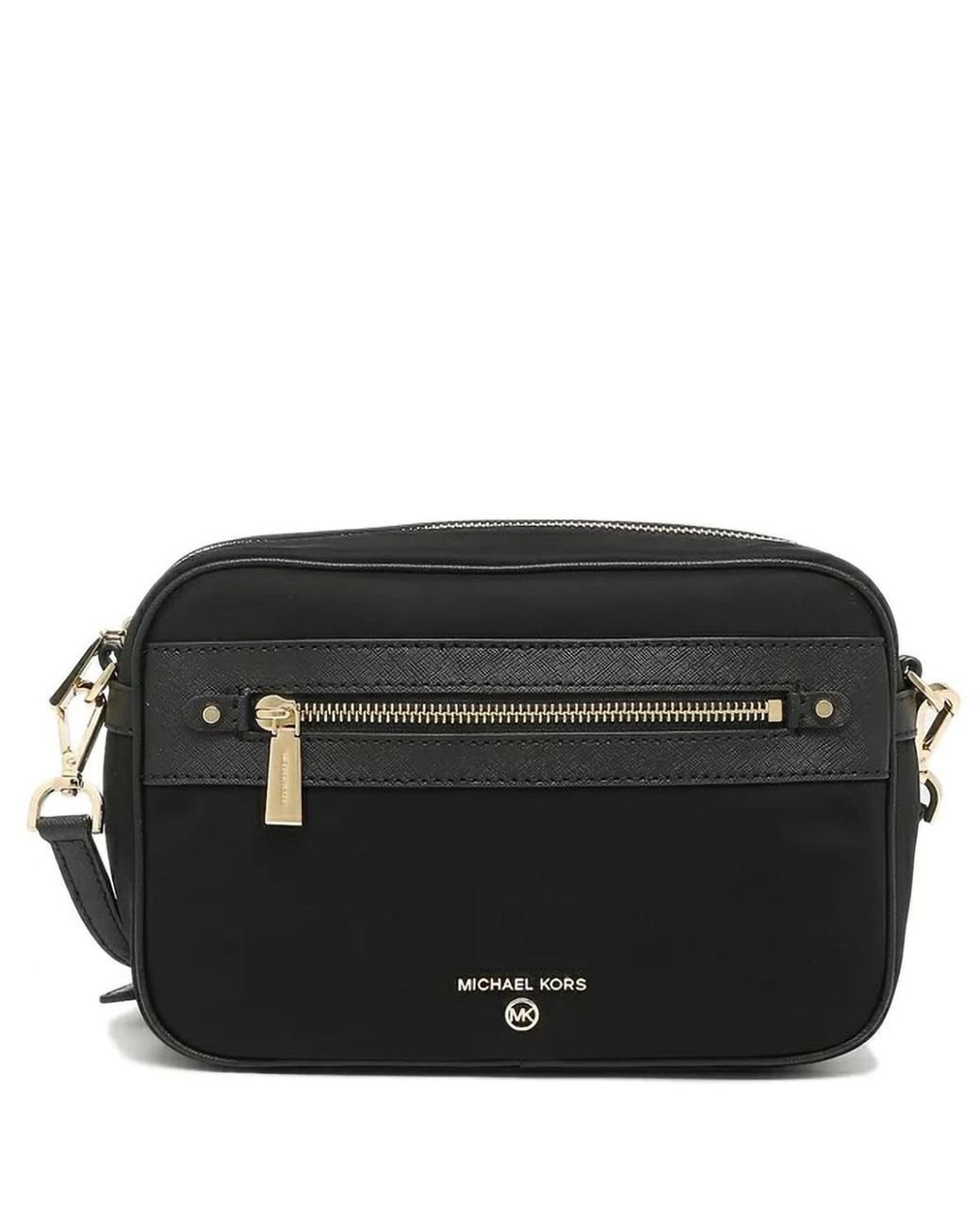 Michael Kors Jet Set Charm Nylon Gabardine Crossbody Bag in Black | Lyst