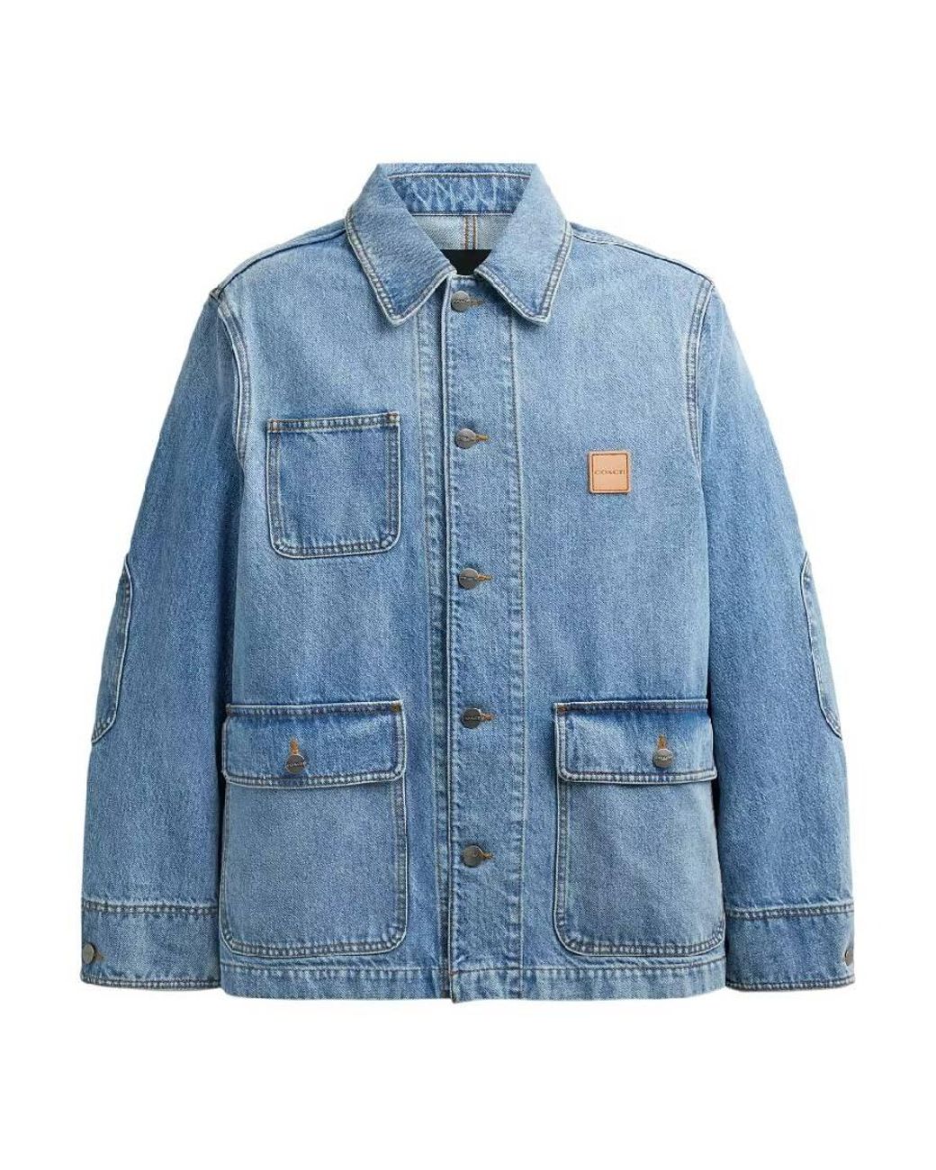 COACH Chore Long Sleeve Denim Jacket in Blue for Men | Lyst
