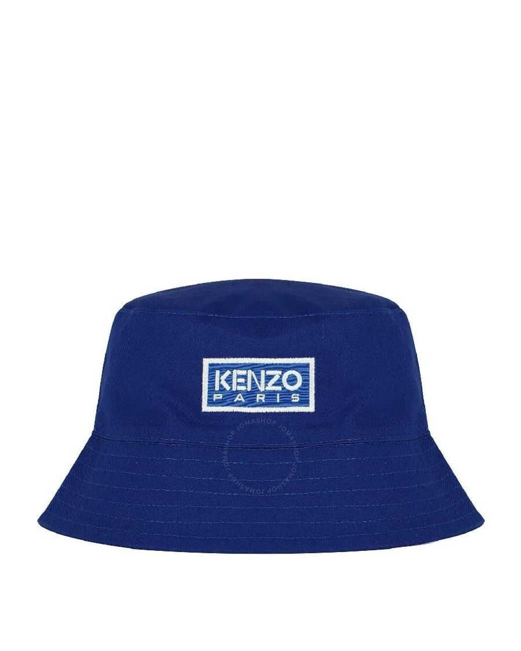 KENZO Cotton Logo Bucket Hat in Blue for Men | Lyst