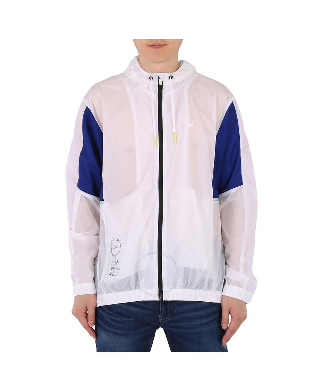 Lacoste Colorblock Sport Packable Nylon Windbreaker Jacket, Brand Size ...