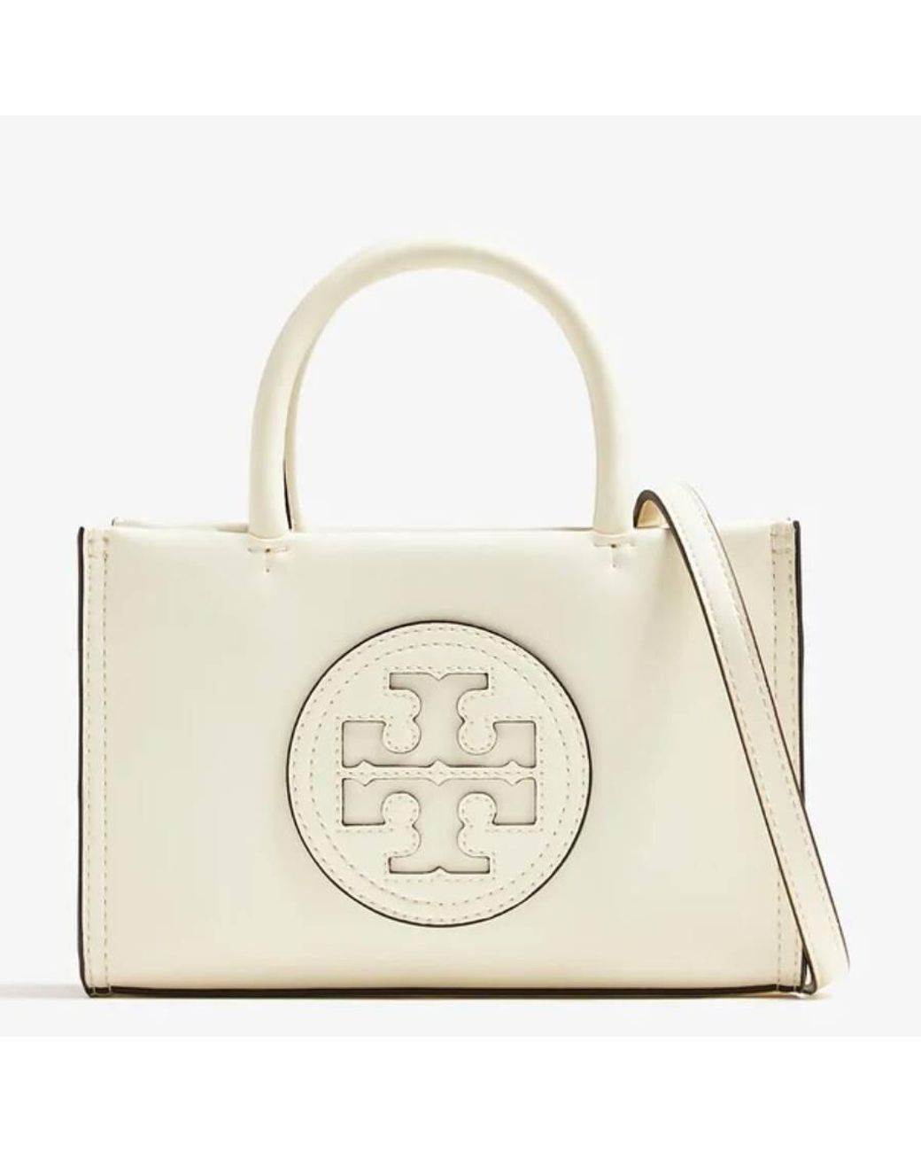 Tory Burch Ella Bio Mini Top Handle Bag in Natural | Lyst
