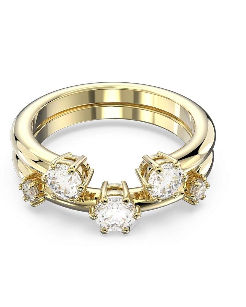 Swarovski Constella Cocktail Ring Double Shiny in Metallic | Lyst