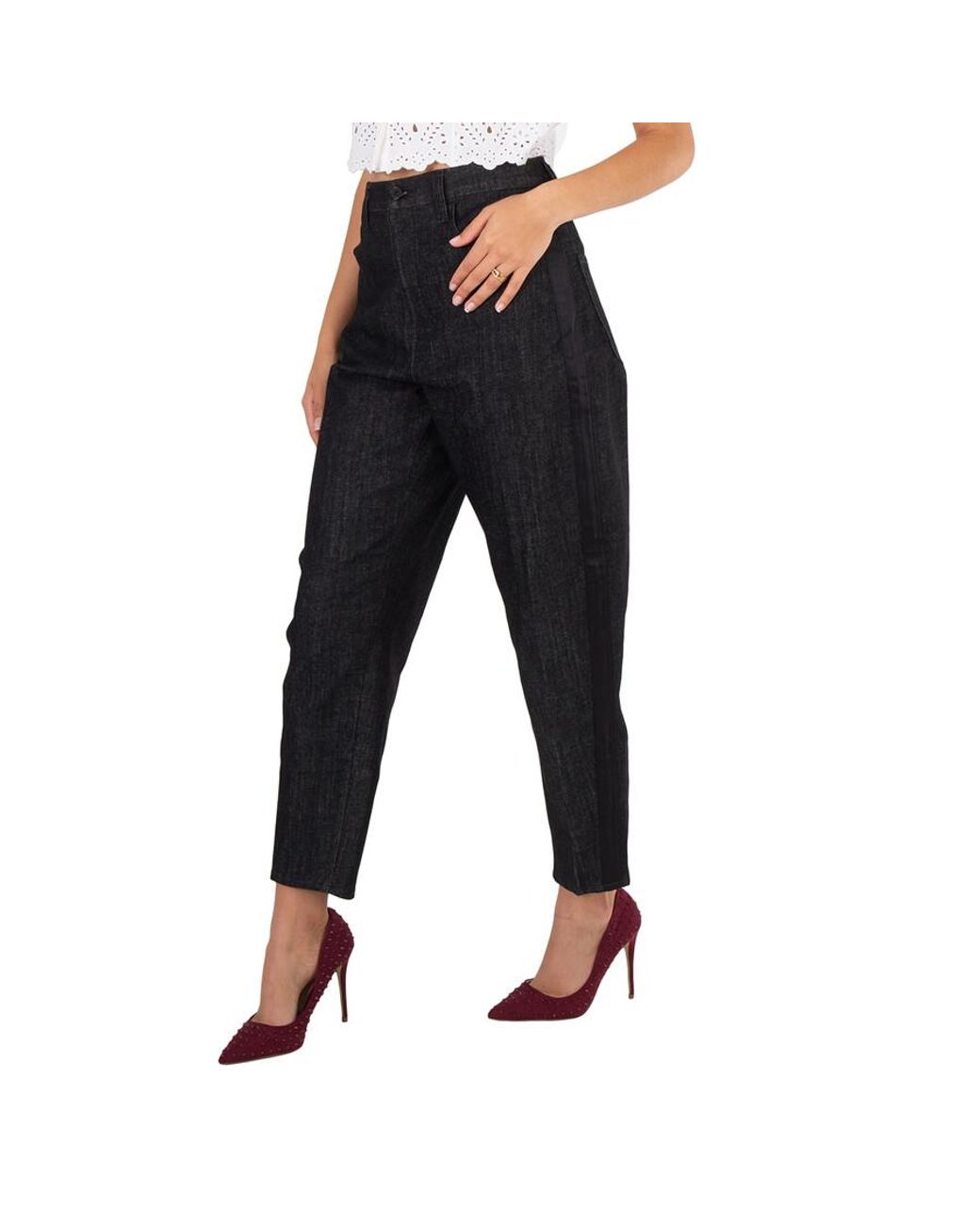 Polo Ralph Lauren Ankle Carrot High Rise Jeans, Waist in Black | Lyst