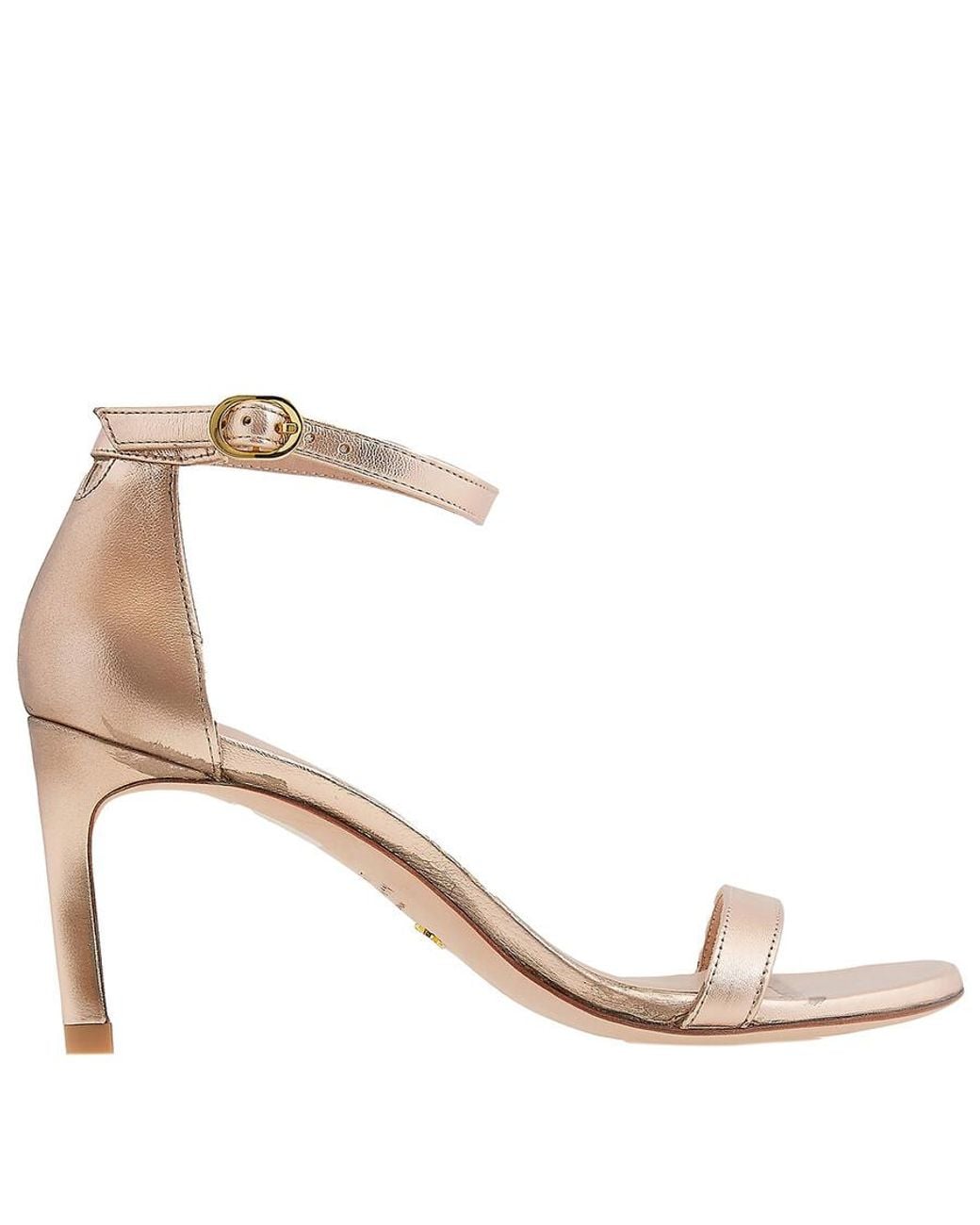 Stuart Weitzman Ballet Nunakedstraight 60 Sandals in Metallic | Lyst