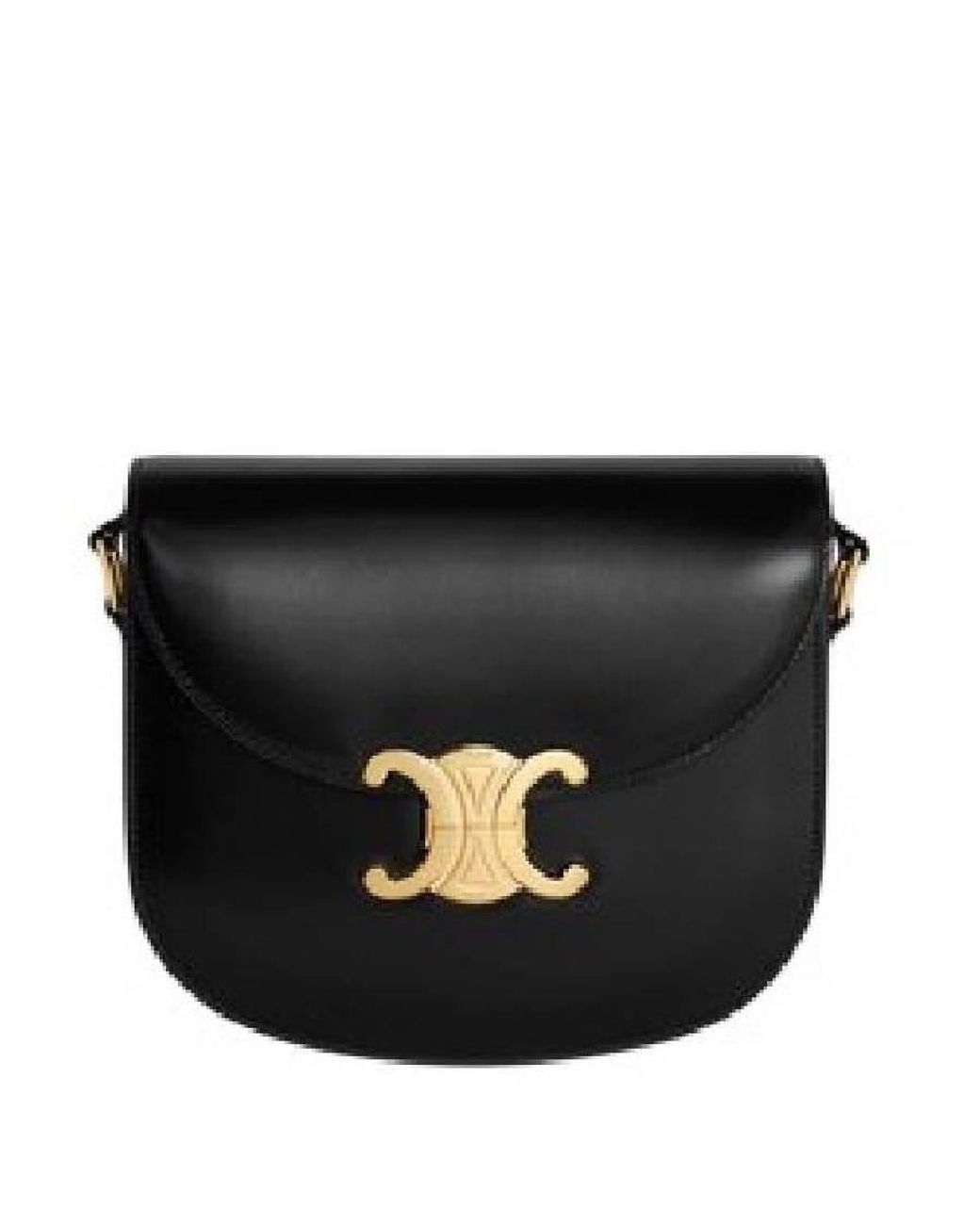Celine Triomphe Besace Bag in Black | Lyst