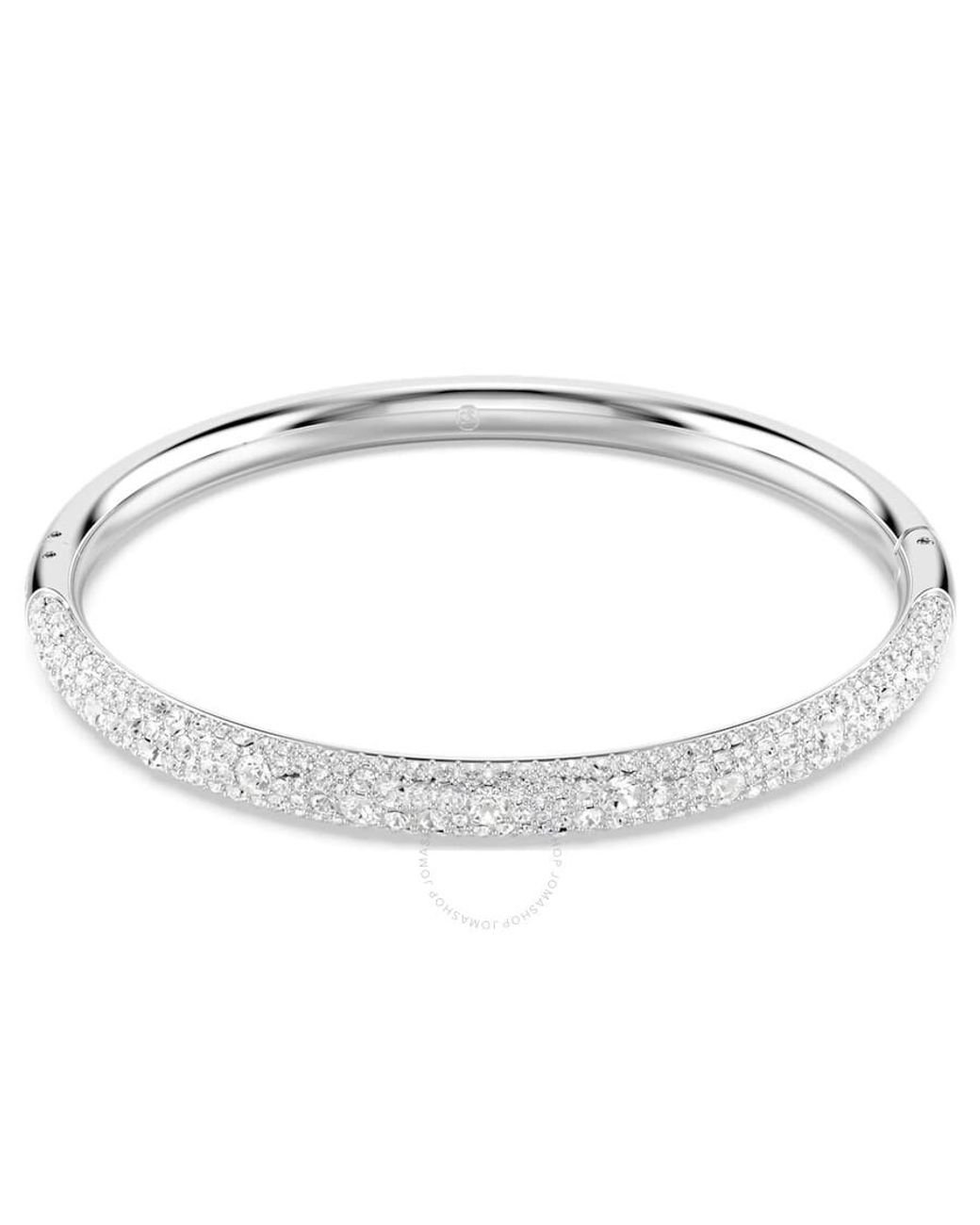 Swarovski Meteora Bangle Rhodium Shiny Crystal in Metallic | Lyst