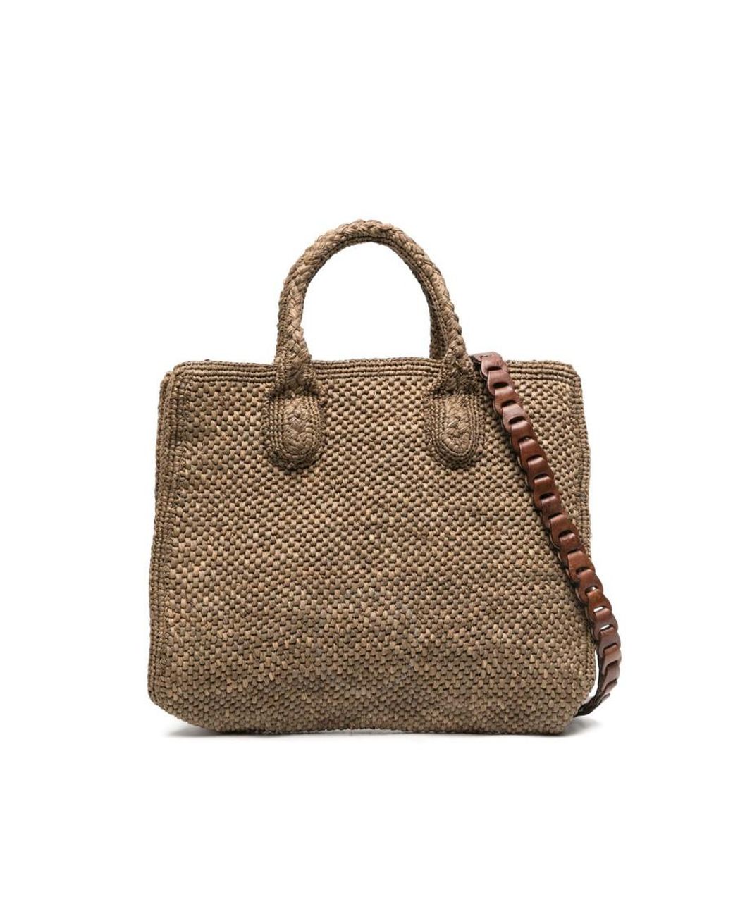 IBELIV Rary Woven-Raffia Tote Bag in Brown | Lyst