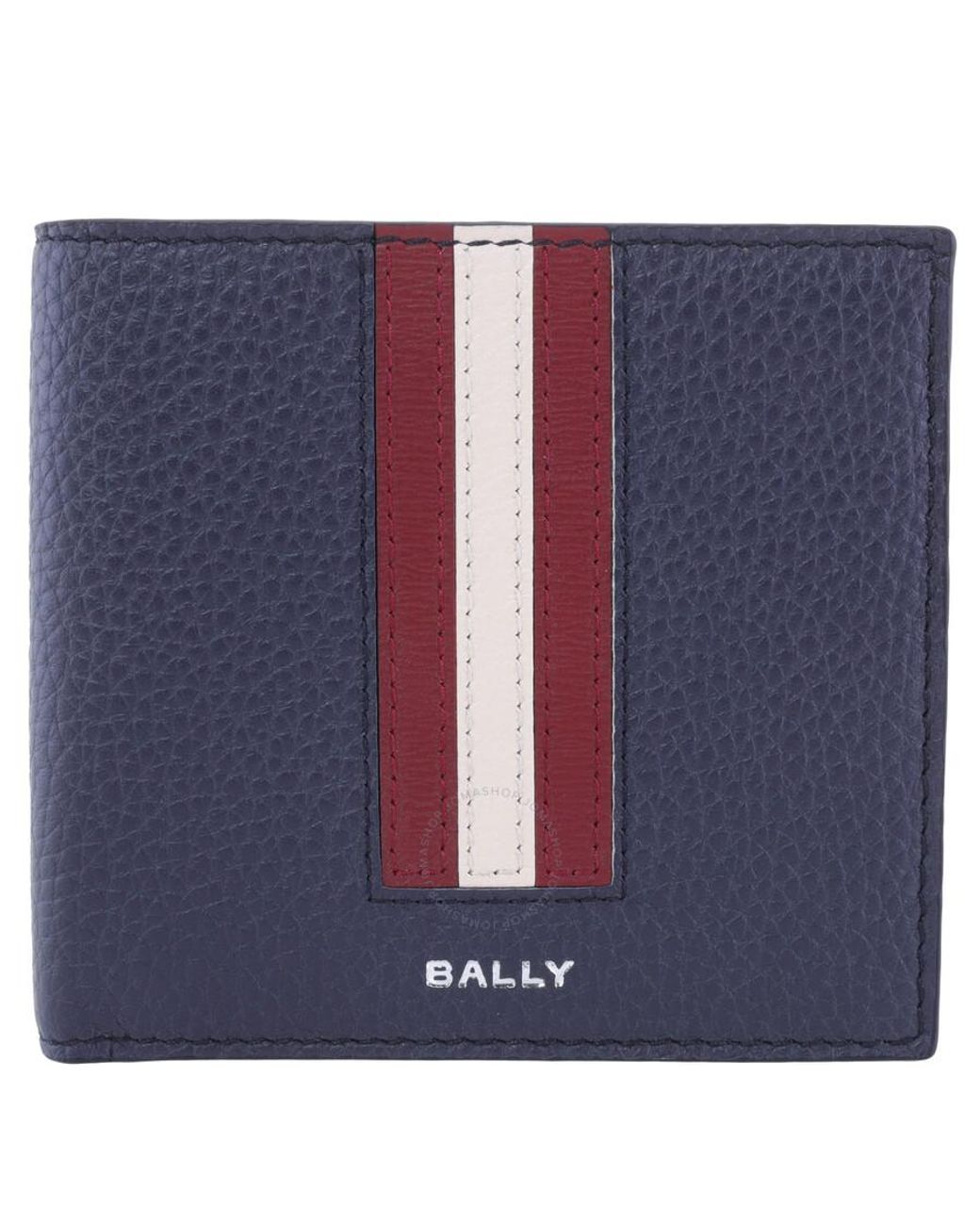 Bally Midnight Leather Ribbon Bi-Fold Wallet in Blue for Men | Lyst