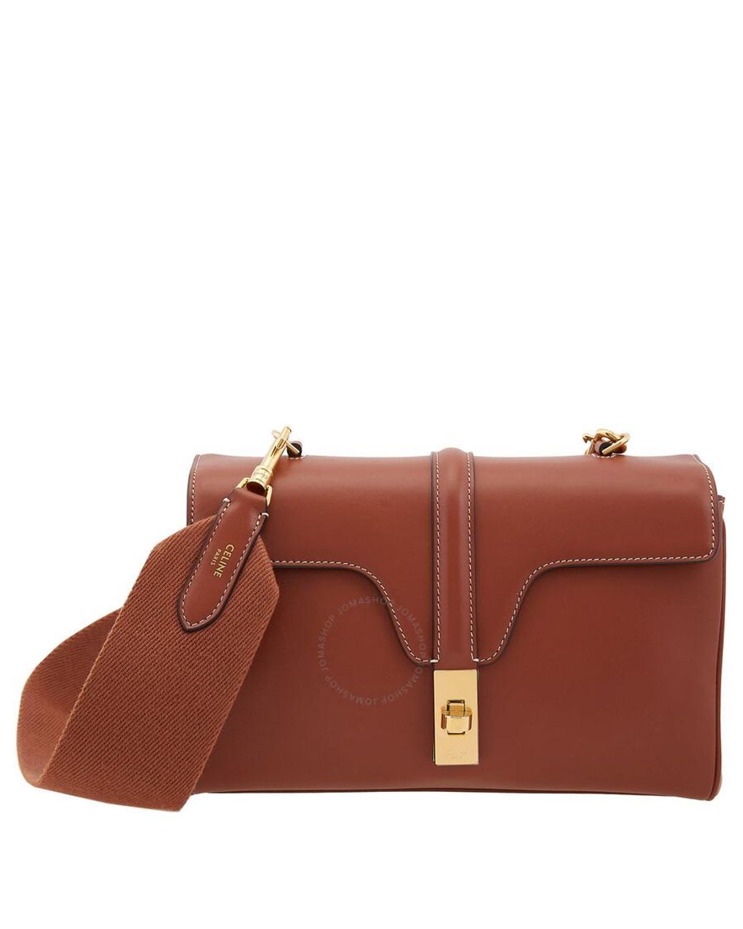 Celine Smooth Calfskin Teen Soft 16 Bag in Brown | Lyst