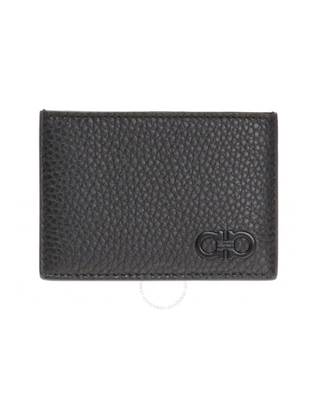 Ferragamo Salvatore Firenze Logo Card Case in Black | Lyst