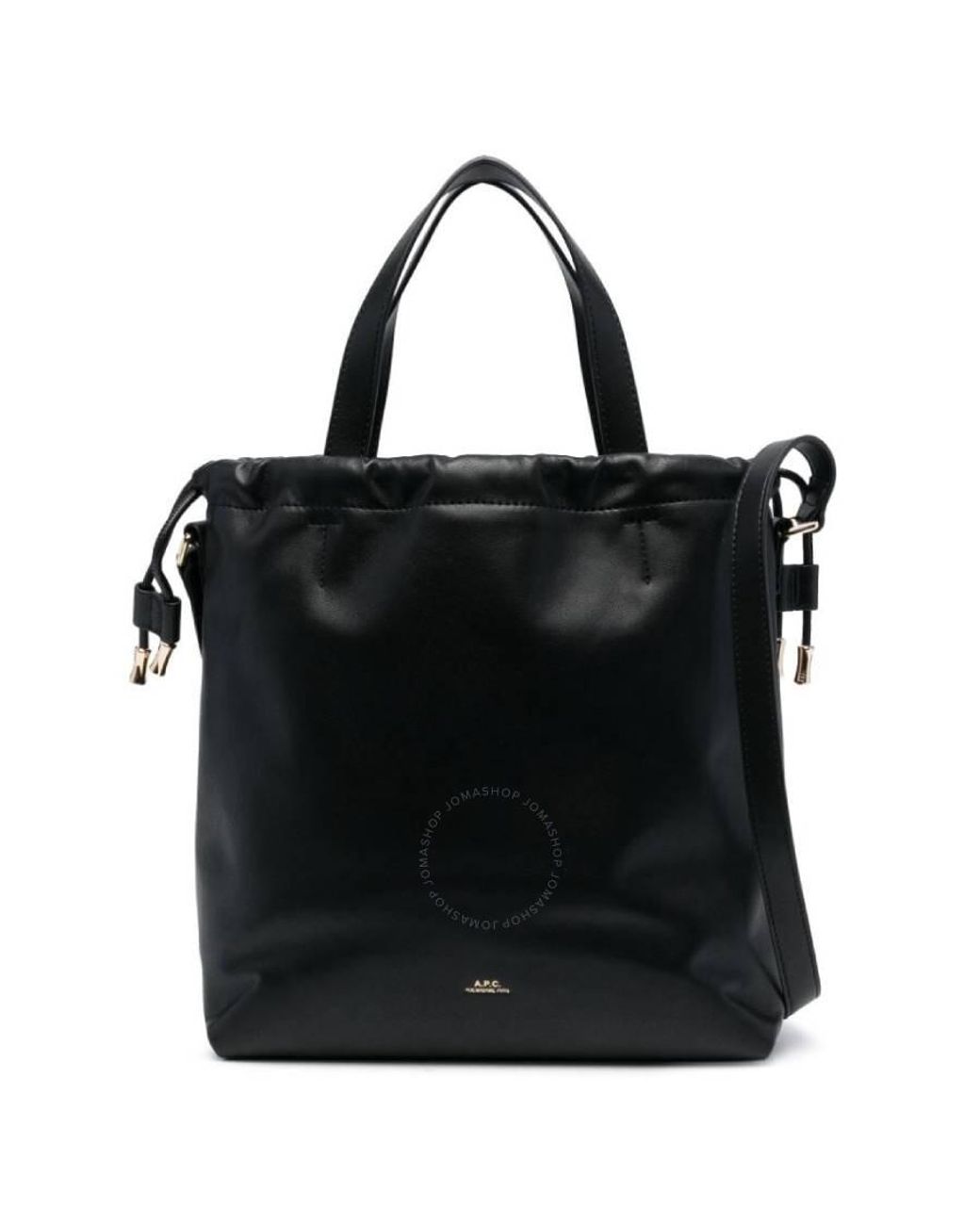 A.P.C. Recycled Leather-look Ninon Shopping Bag in Black | Lyst