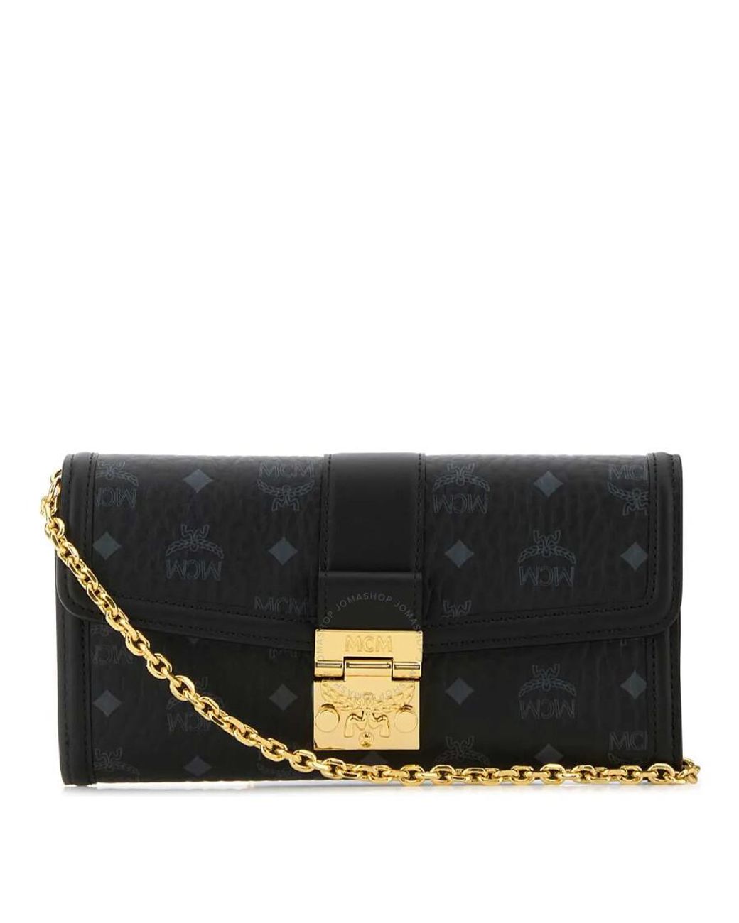 MCM Tracy Chain Wallet in Black | Lyst UK