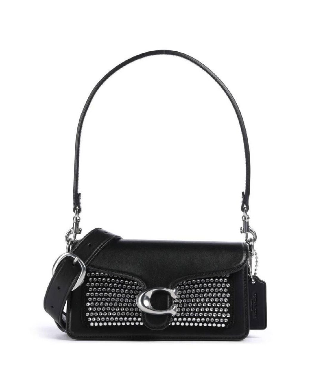 COACH Tabby 20 Crystal Embossed Shoulder Bag in Black | Lyst