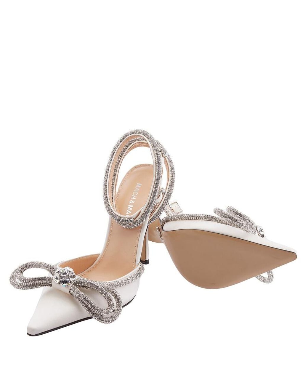 Mach & Mach Adjustable Ankle Strap Satin Pumps, Brand Size 36 (Us in ...