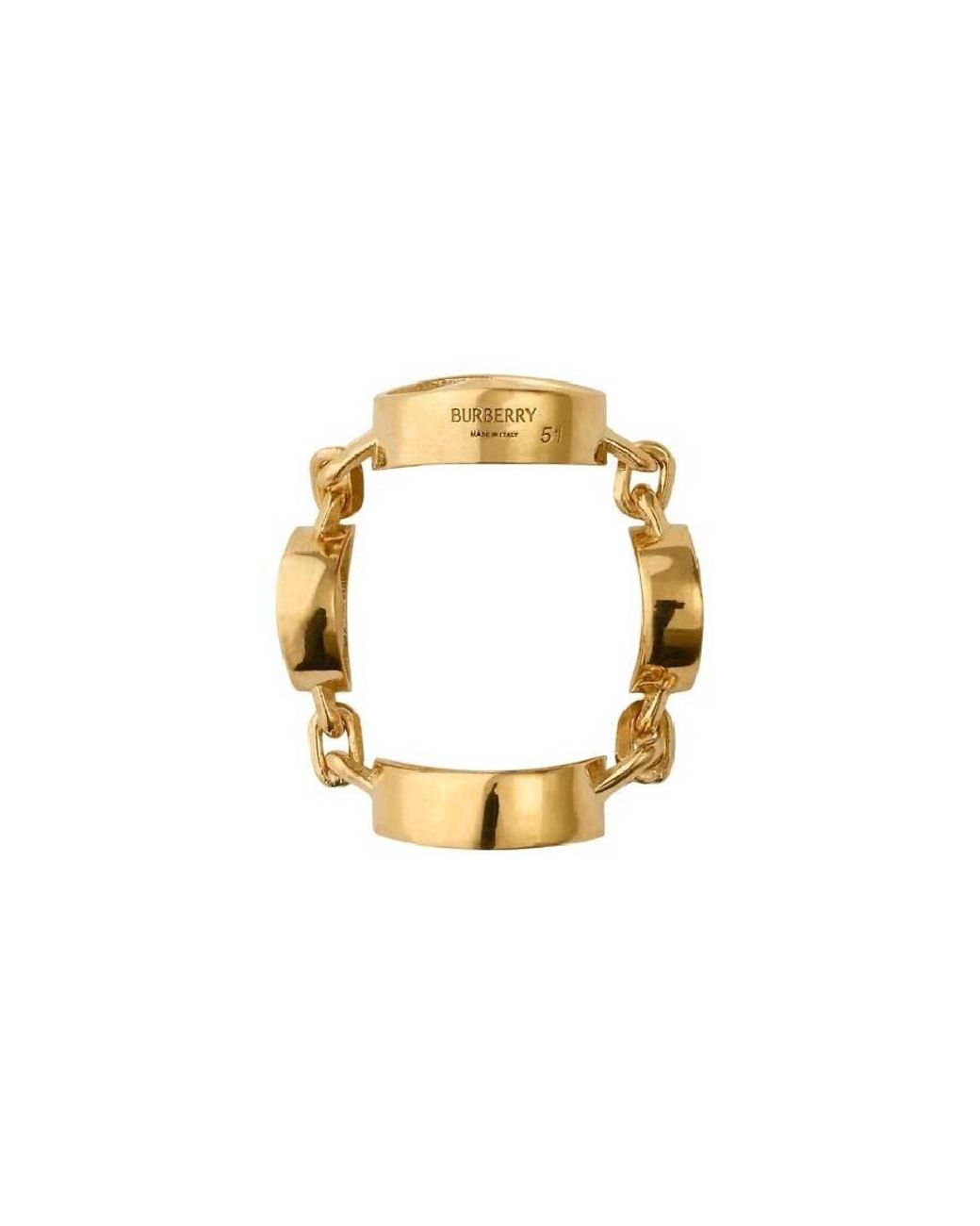 Burberry Hollow Medallion Plated Ring in Metallic | Lyst