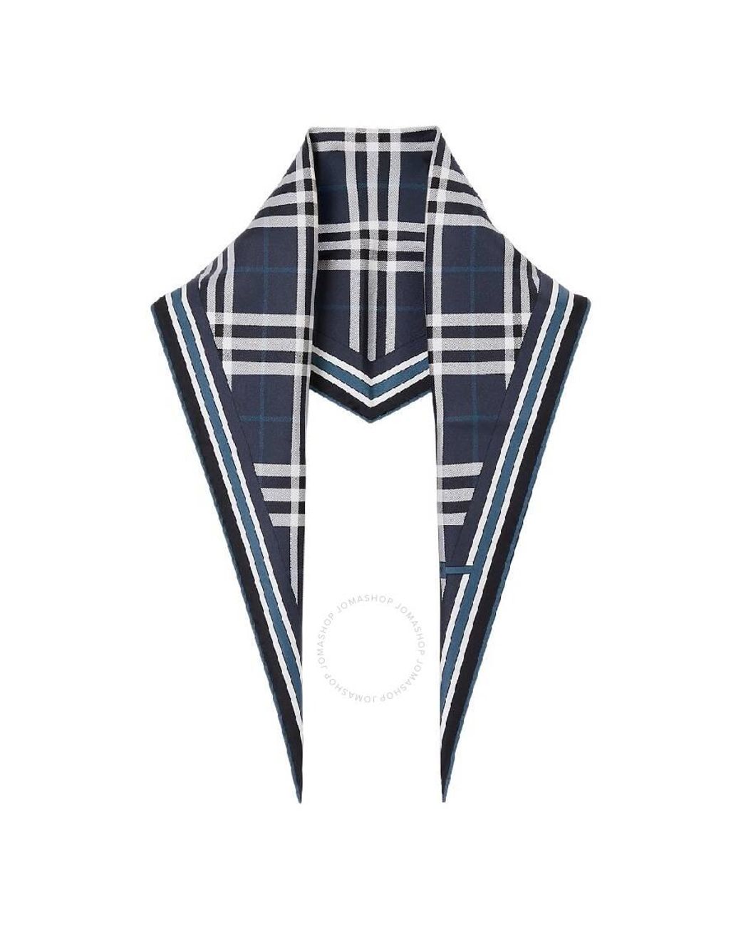 Burberry Dark Charcoal Blue Montage Print Silk Diamond-shaped Scarf | Lyst