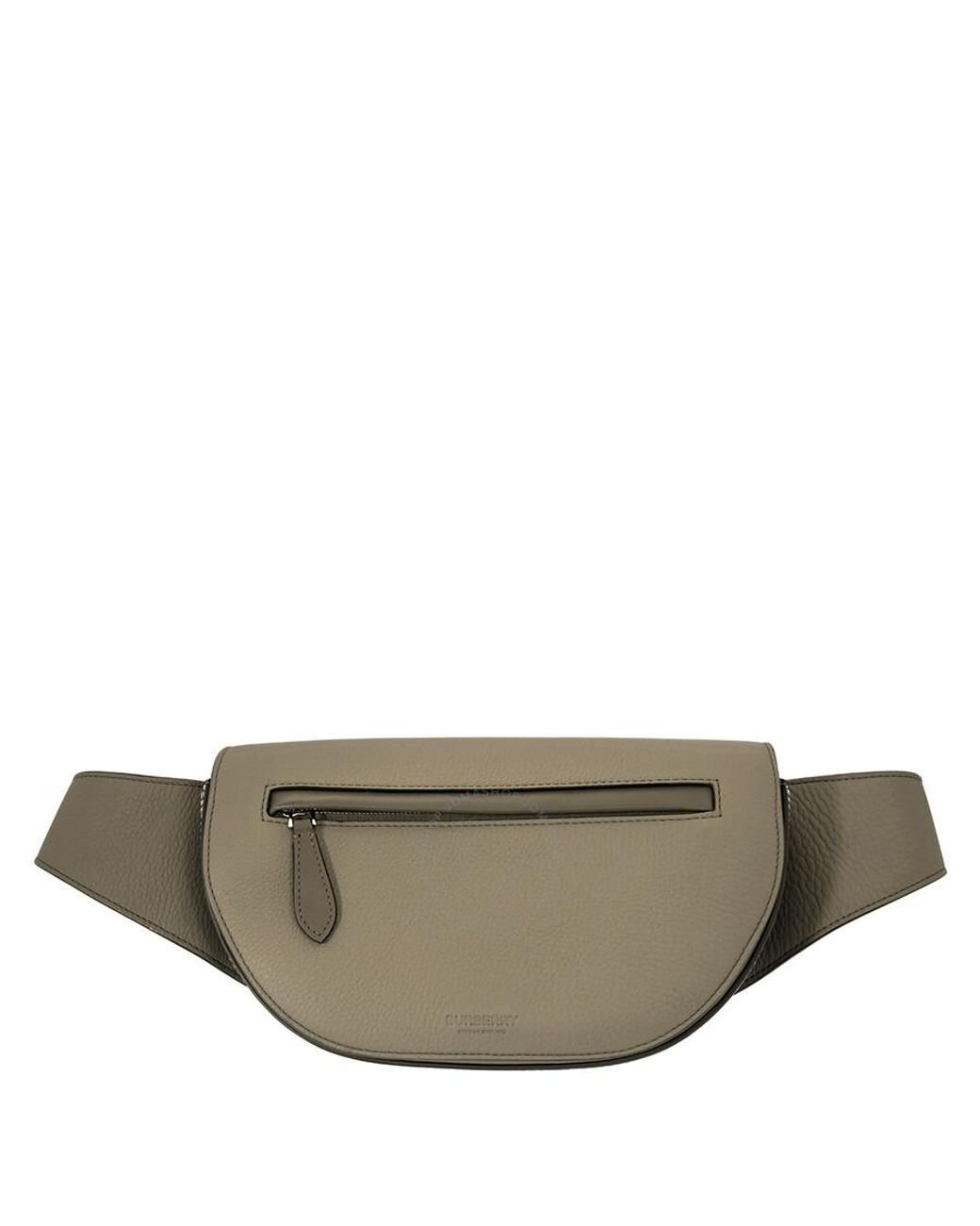 Burberry Olympia Small Grained Leather Bum Bag in Gray for Men | Lyst