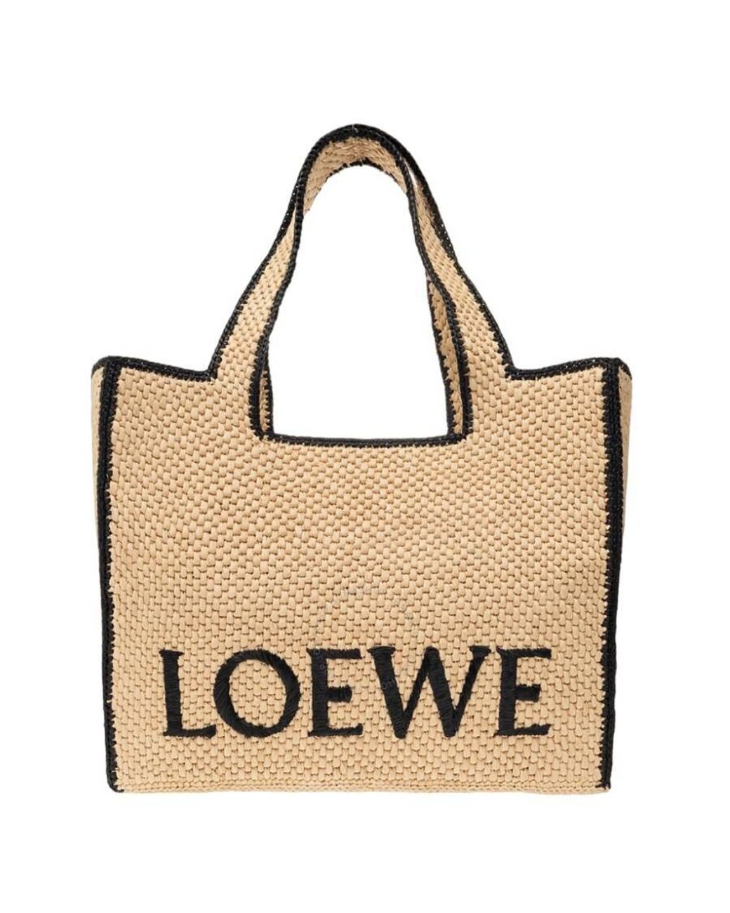 Loewe Natural Raffia Large Font Tote Bag | Lyst