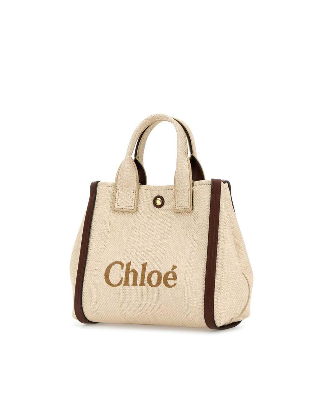 Chloé Chlo Sand Canvas Small Carry Handbag in Natural | Lyst UK