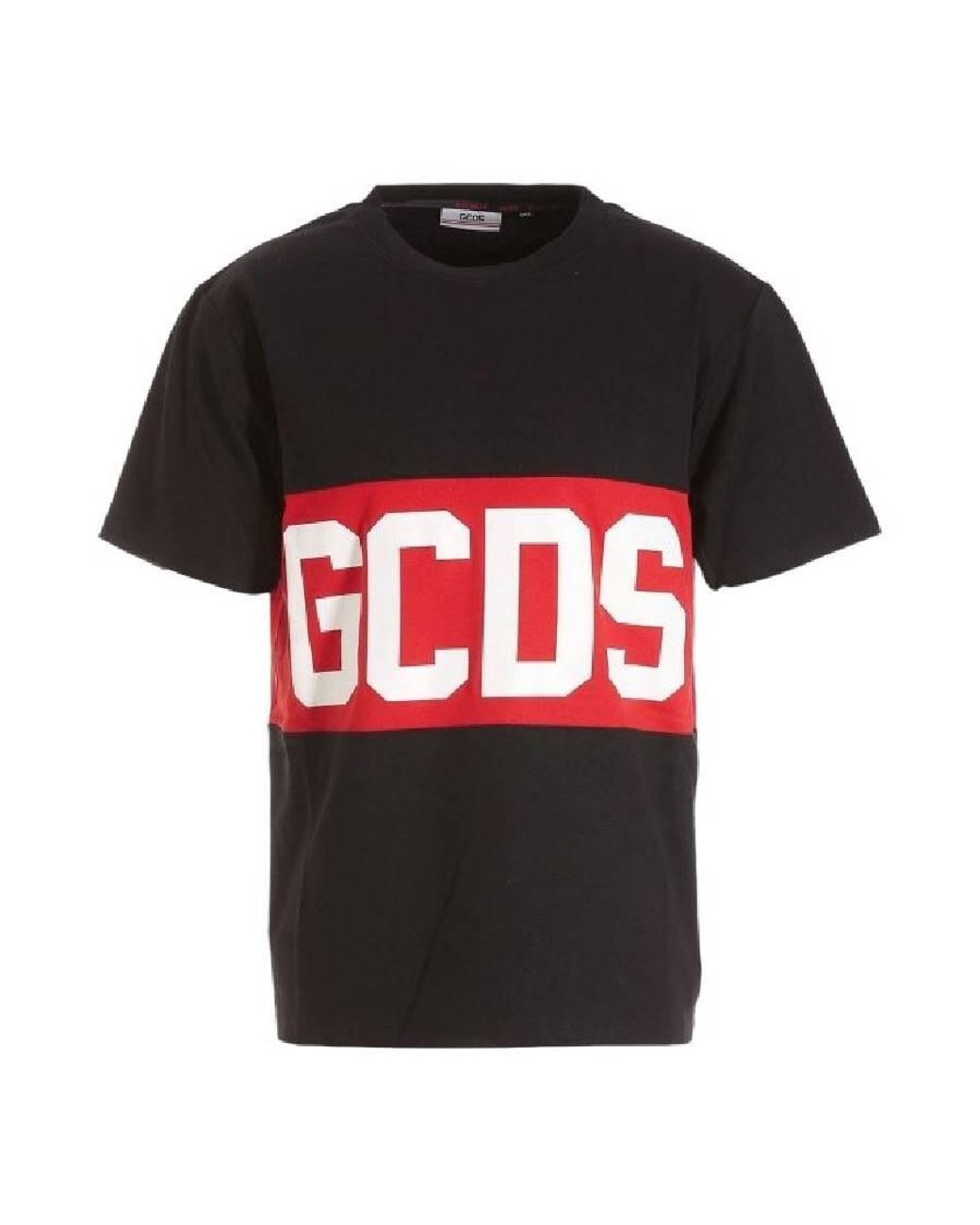 Gcds Front Logo Cotton T-Shirt in Black for Men | Lyst UK