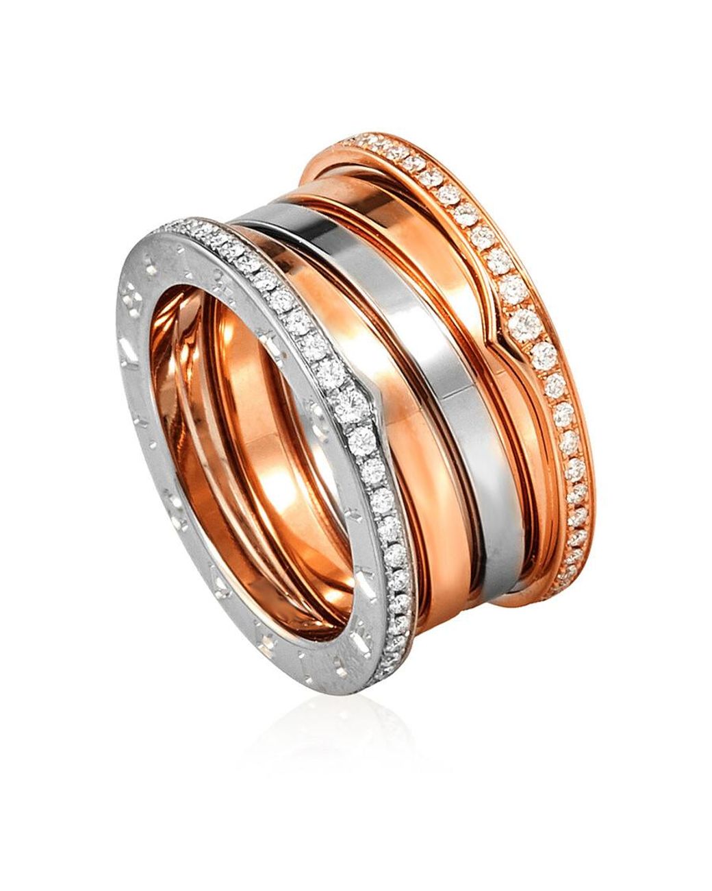 BVLGARI B.Zero1 18Kt Rose And Ring, Brand | Lyst