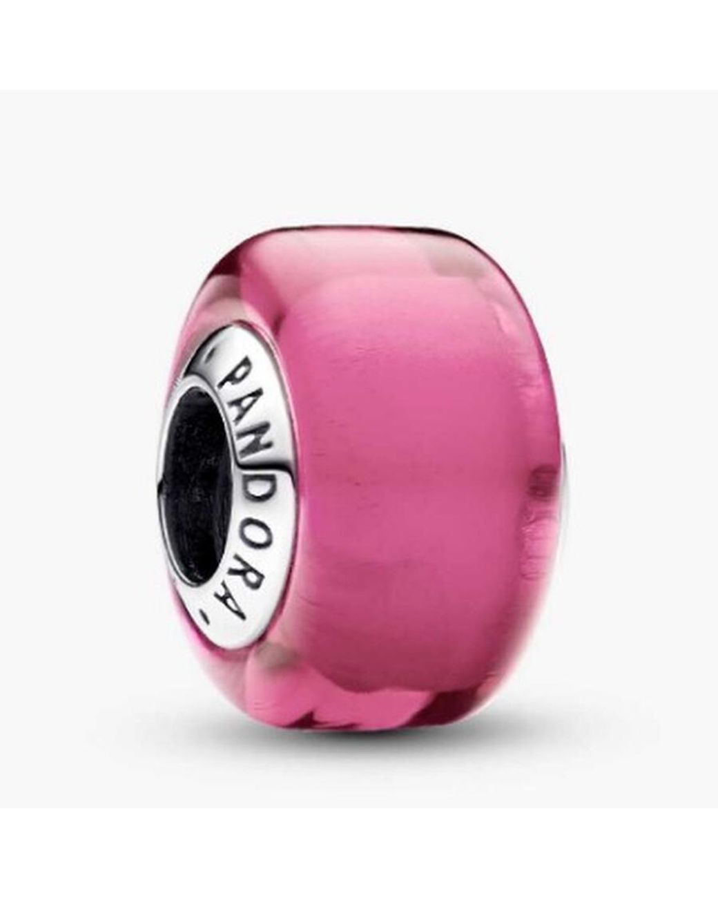 PANDORA Sterling Charm With Murano Glass in Pink | Lyst