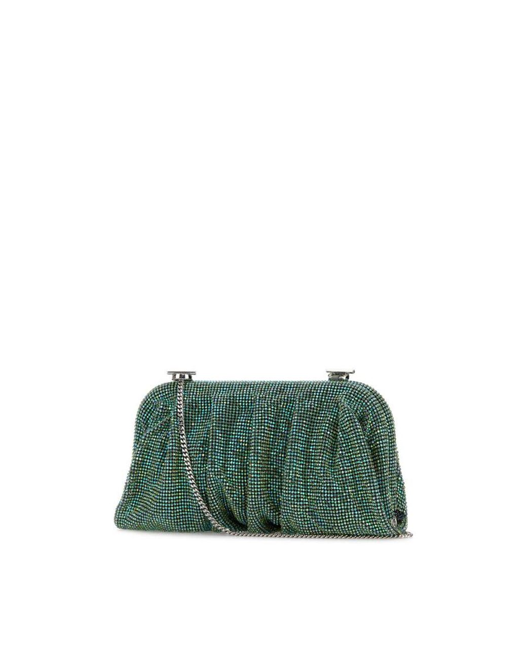 Benedetta Bruzziches Embellished Fabric Large Venus Clutch in Green ...