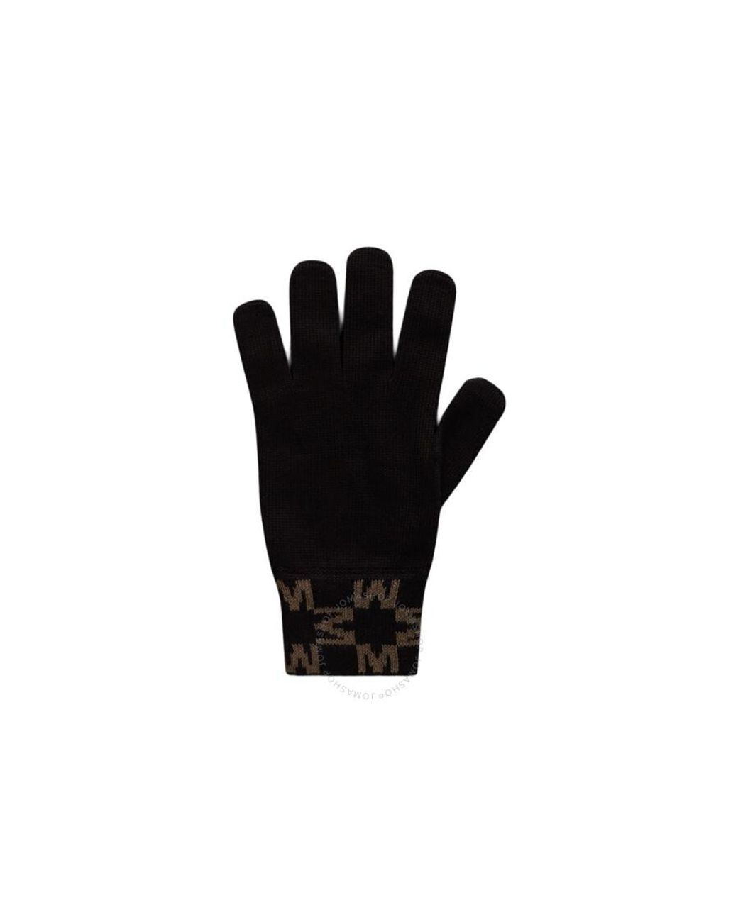 Moncler Monogram Cotton Gloves in Black for Men | Lyst UK