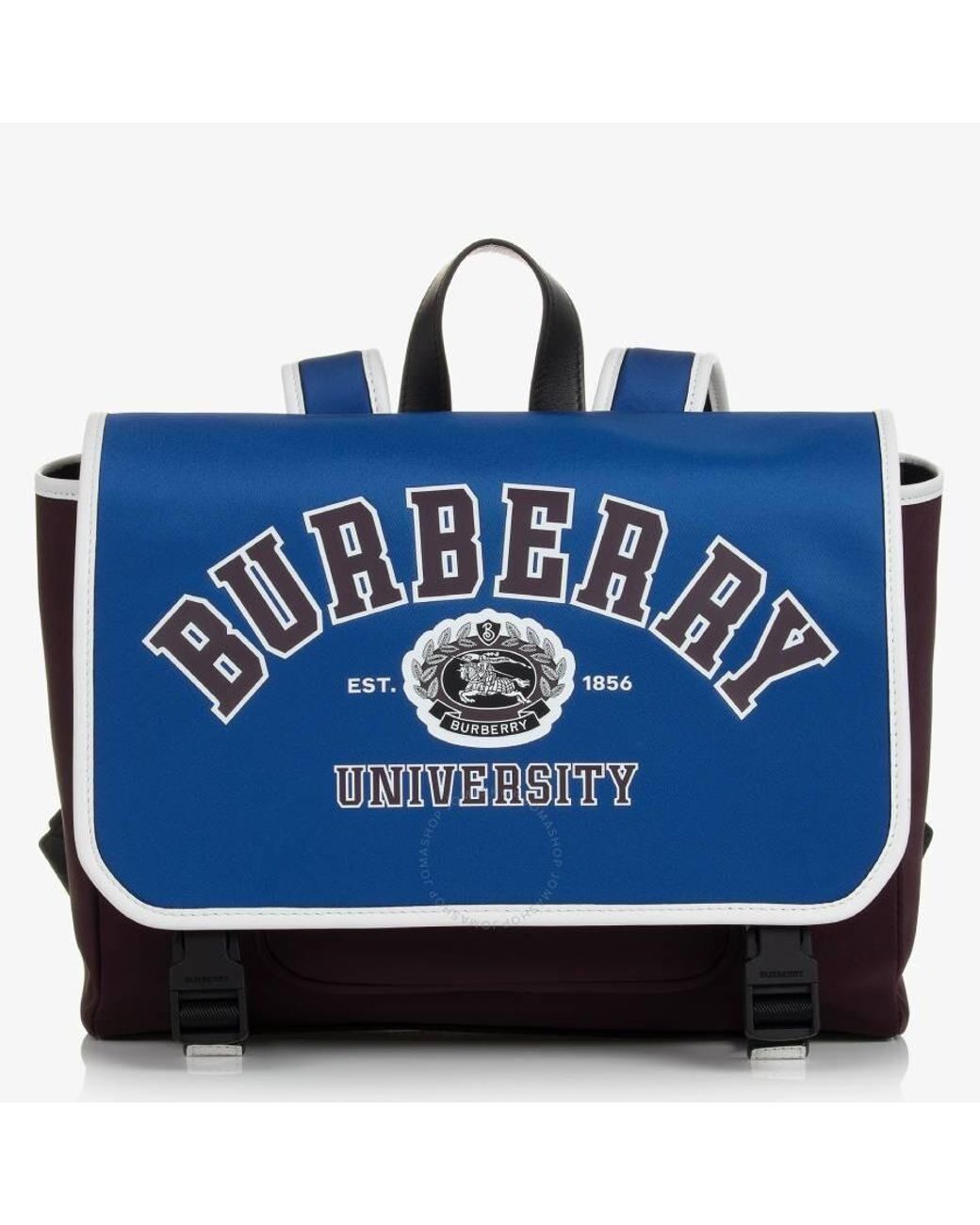 Burberry Logo Print Varsity Messenger Backpack in Blue | Lyst