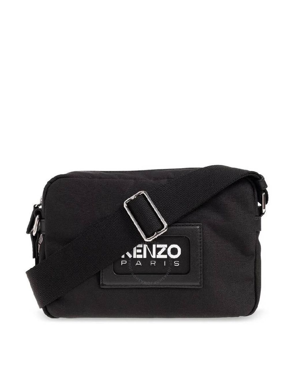 KENZO Logo-Patch Crossbody Bag in Black for Men | Lyst UK