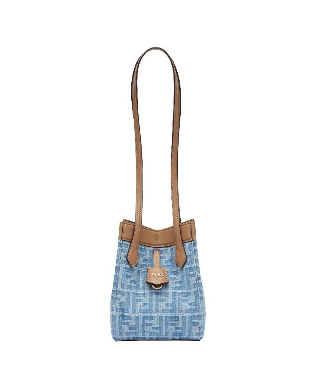 Fendi Origami Denim Bucket Bag in Blue | Lyst UK
