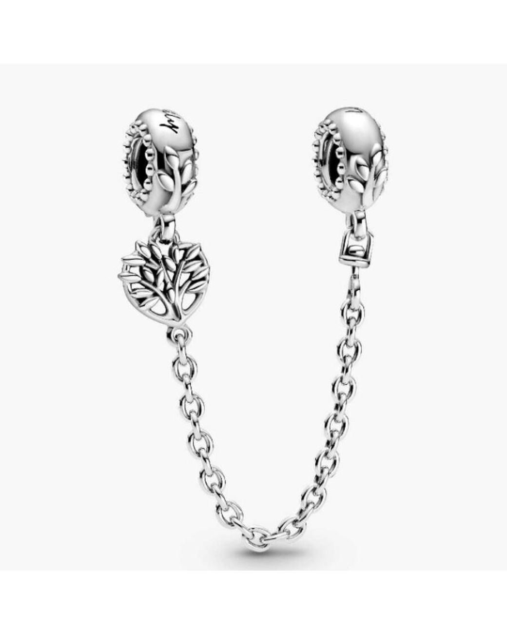 PANDORA Family Tree Sterling Safety Chain in Metallic | Lyst