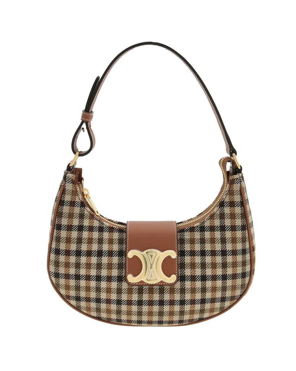 Celine Medium Ava Triomphe Bag in Brown | Lyst UK