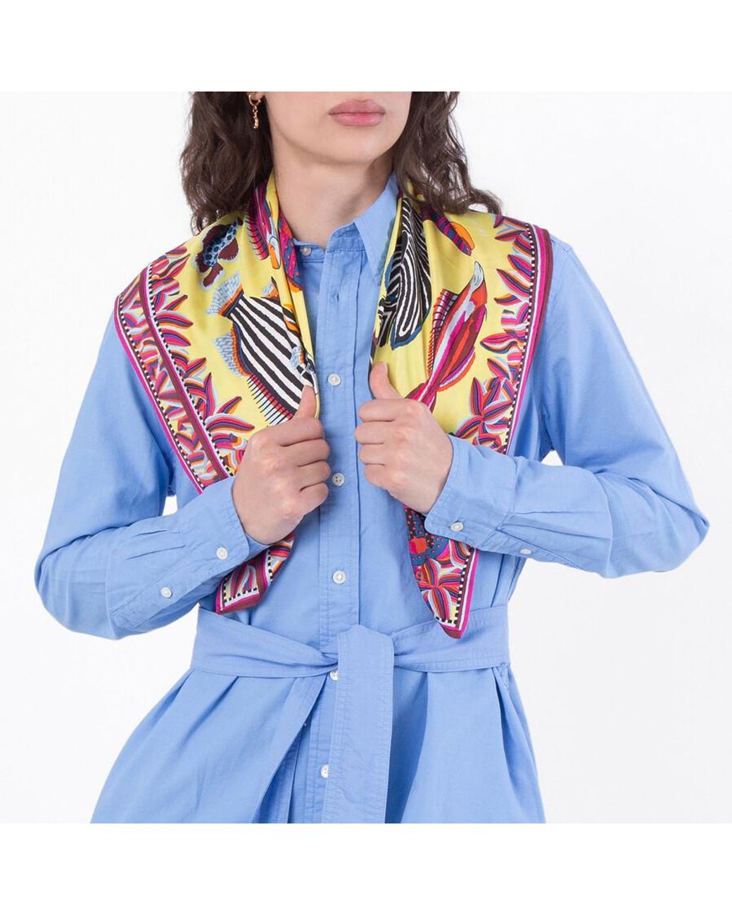 Inoui Edition Square 65 Tu Oblongs Scarf in Purple | Lyst UK