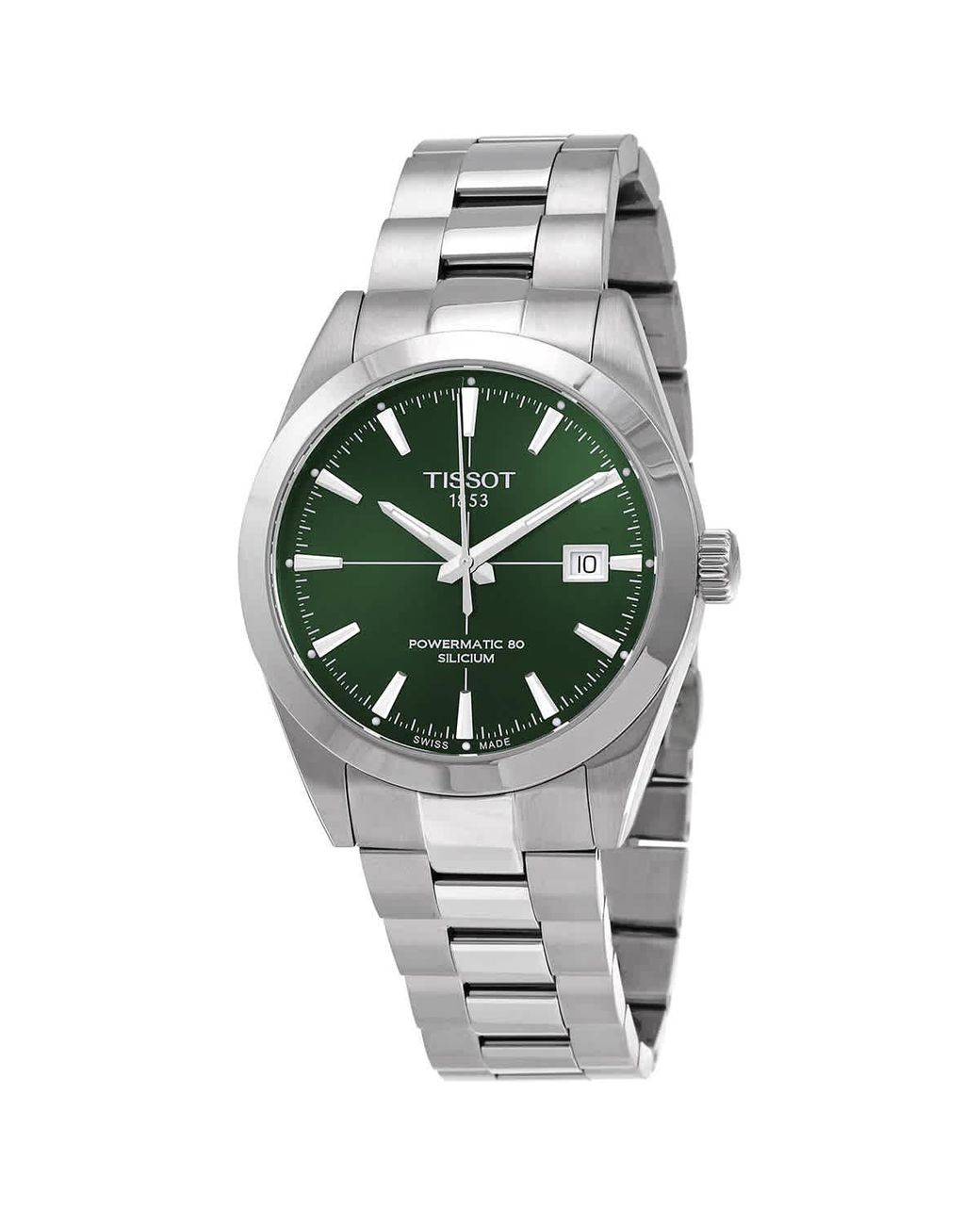 Tissot Powermatic 80 Silicium Automatic Chronometer Dial Watch in Green ...