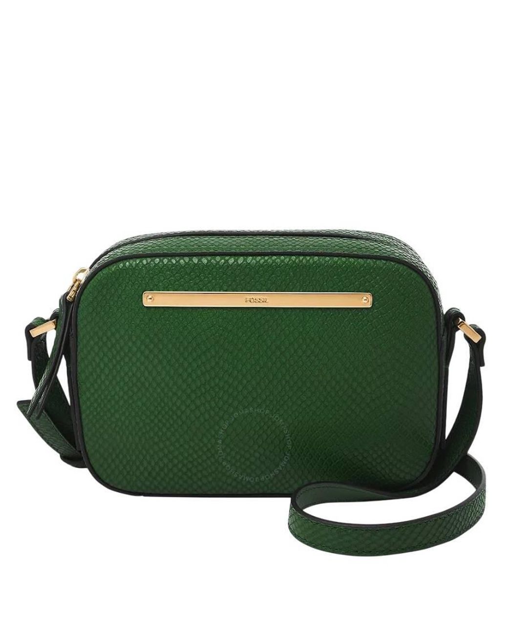 Fossil Python Effect Liza Camera Bag in Green | Lyst