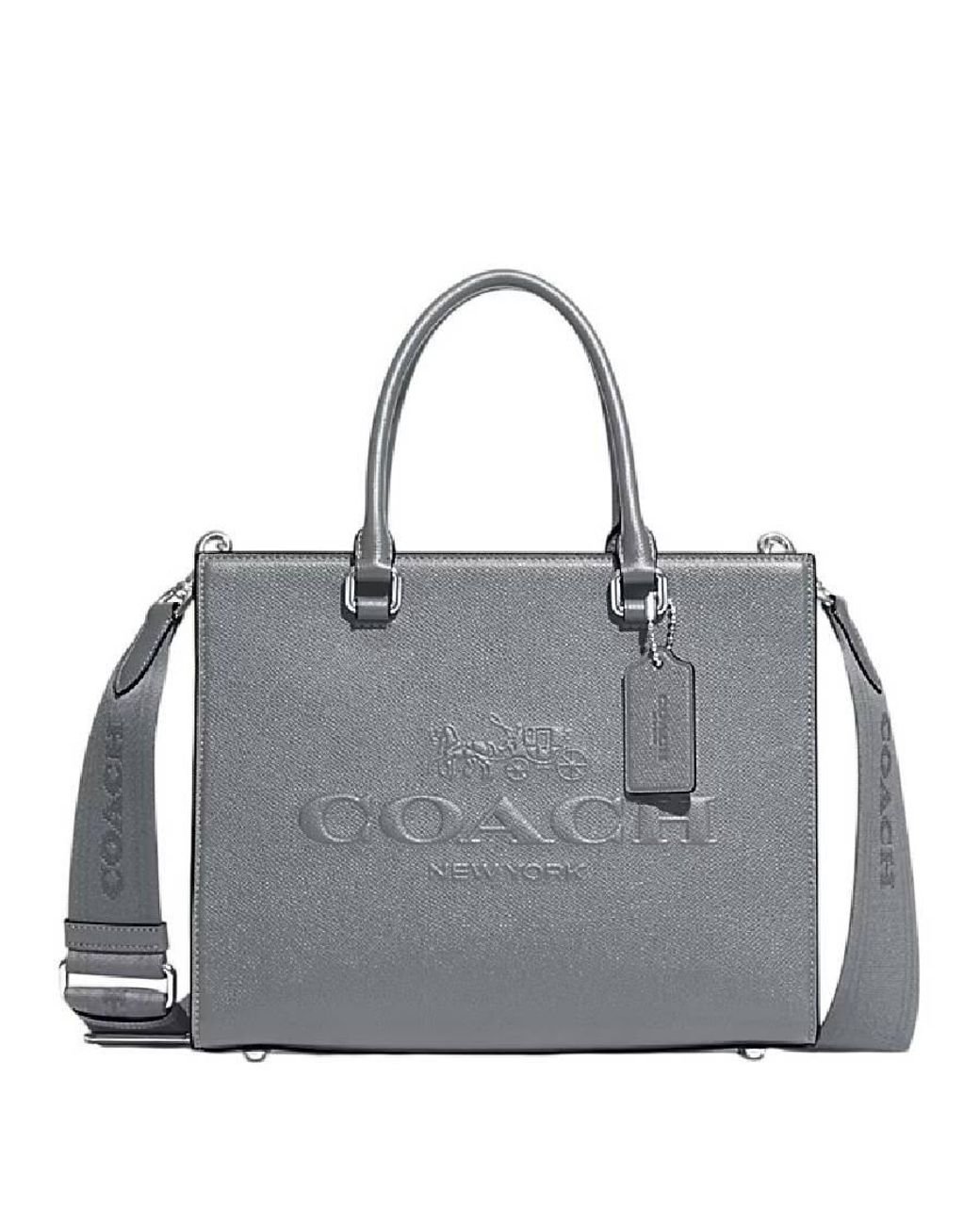 COACH Embossed Logo Tote Bag in Gray for Men | Lyst