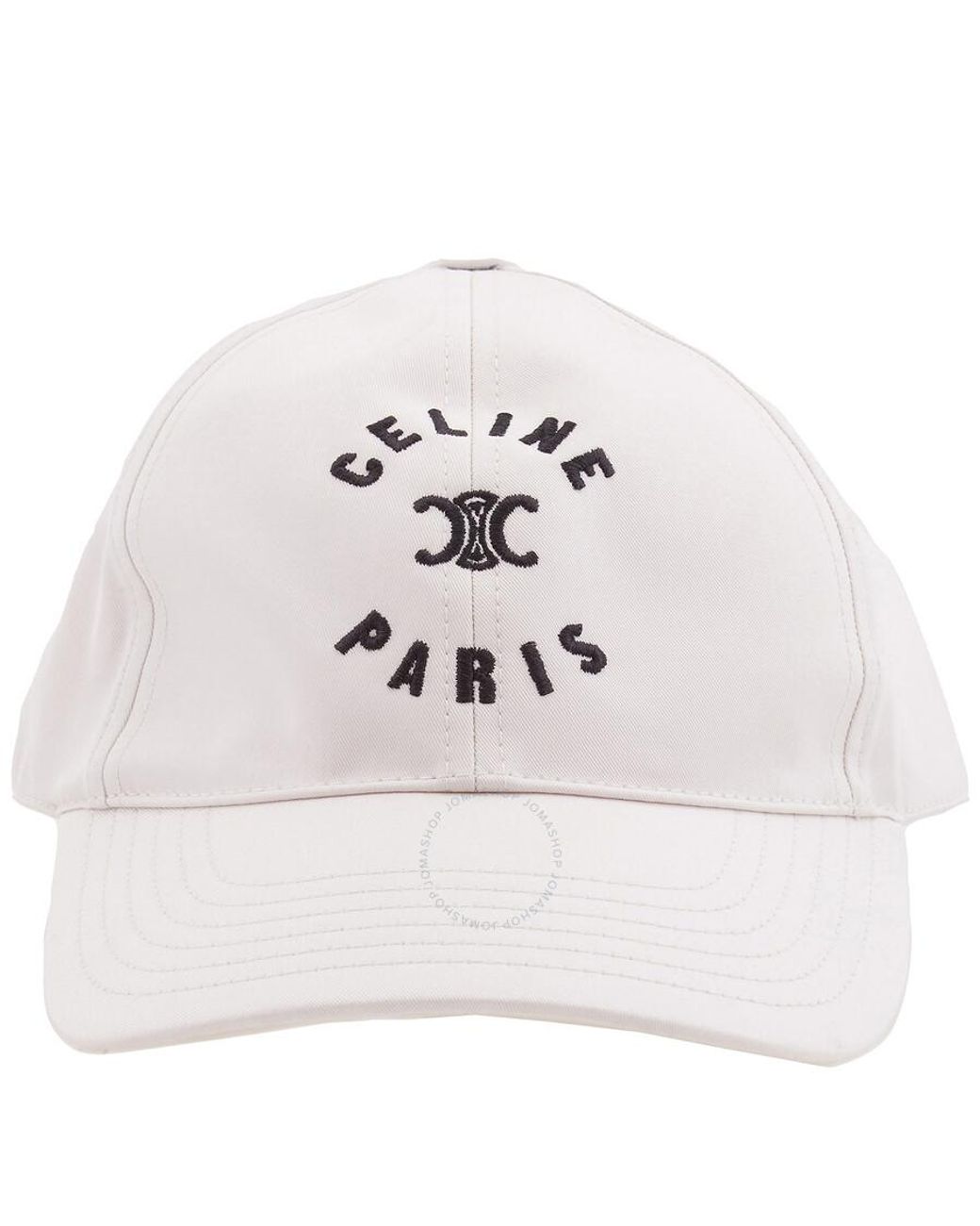 Celine Paris Triomphe Embroidered Baseball Cap in White | Lyst UK