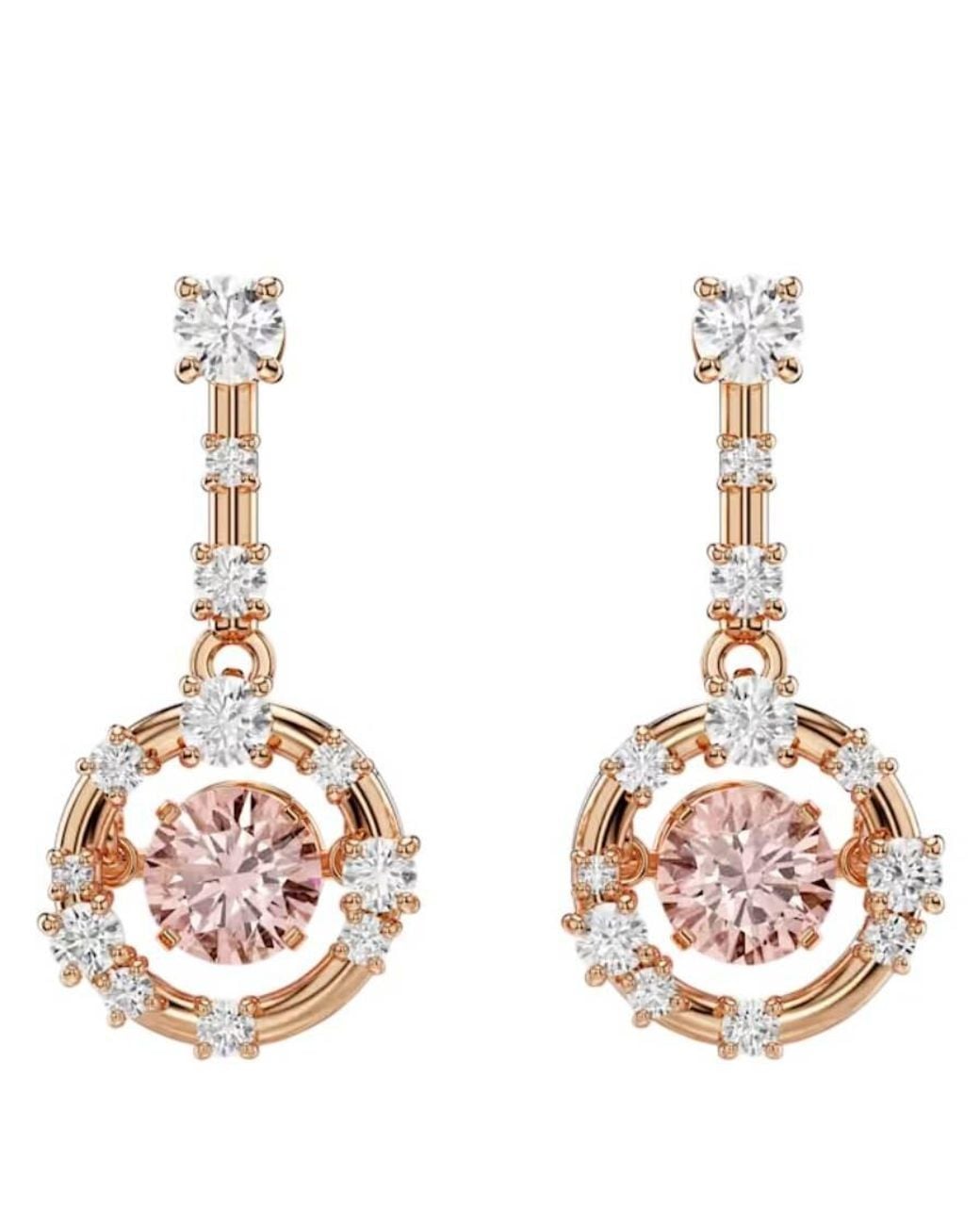 Swarovski Constella Dancing Stone Drop Earrings in Metallic | Lyst