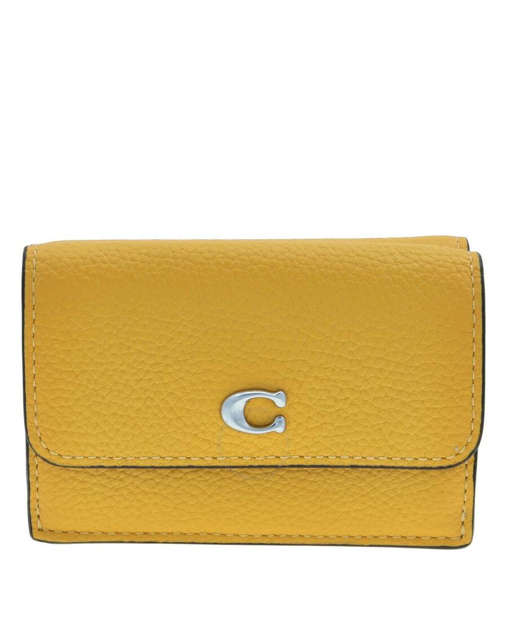 COACH Essential Tri-Fold Wallet in Yellow | Lyst