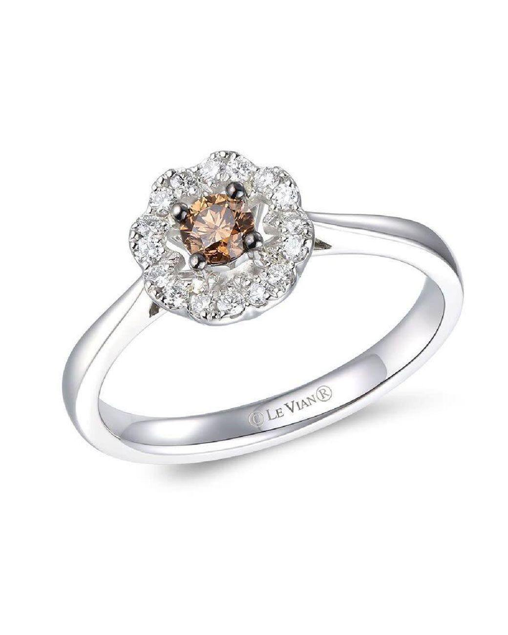 Le Vian Ladies Chocolate Diamonds Solitaire Rings Set in Metallic | Lyst