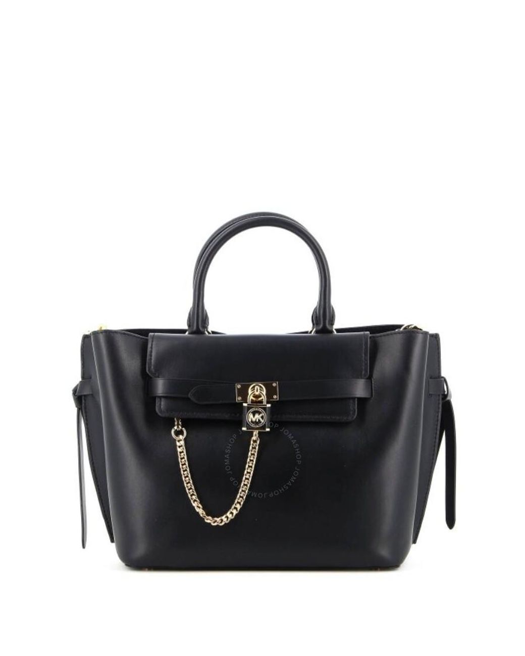 Michael Kors Large Hamilton Legacy Belted Satchel in Black | Lyst
