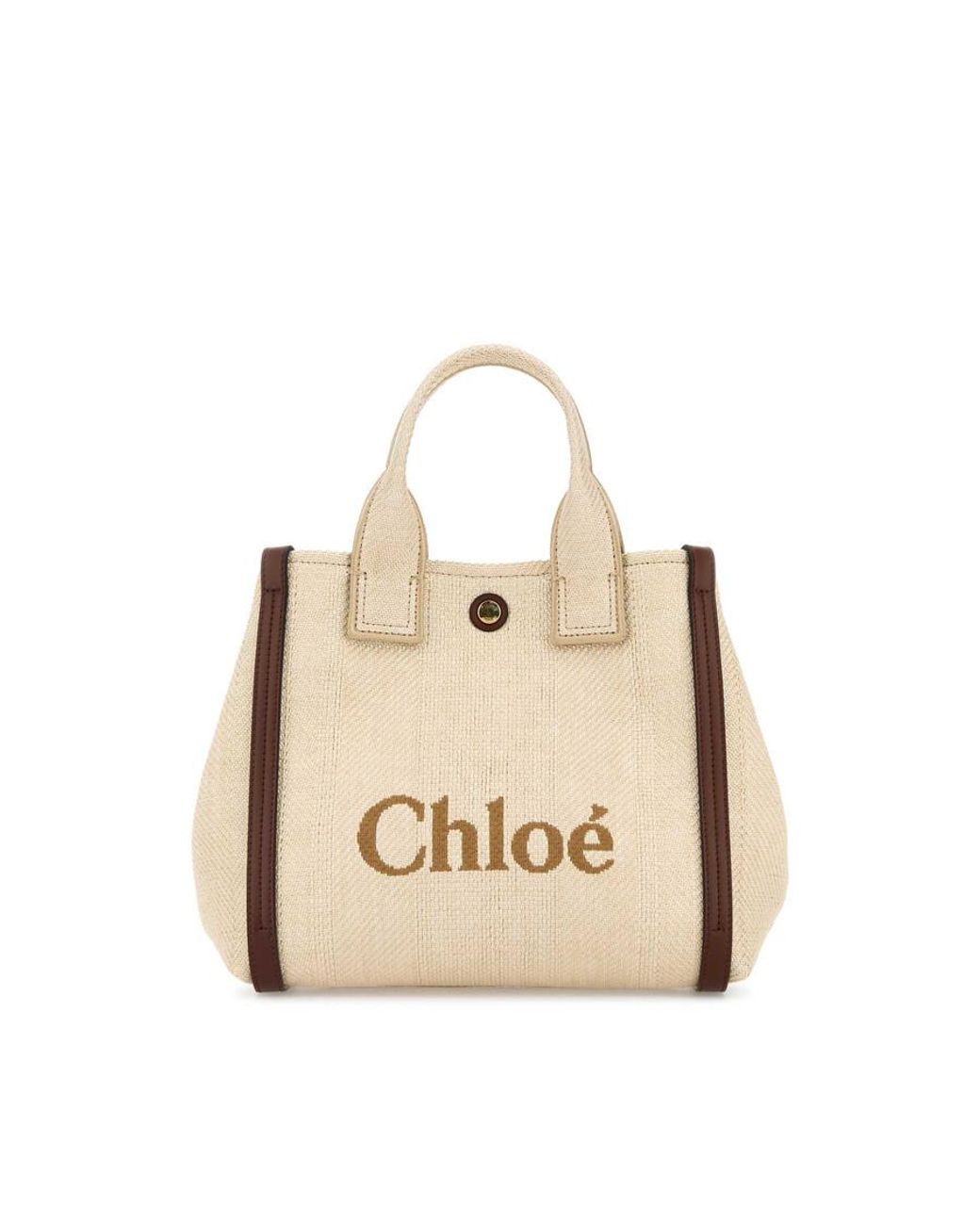 Chloé Chlo Sand Canvas Small Carry Handbag in Natural | Lyst UK