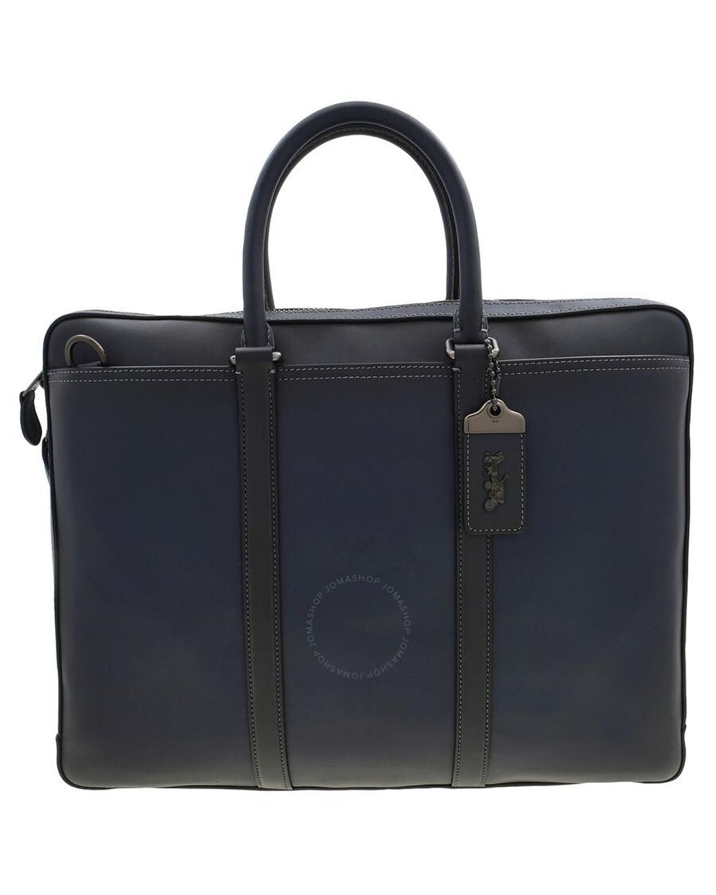 COACH Metropolitan Slim Leather Briefcase in Blue for Men | Lyst
